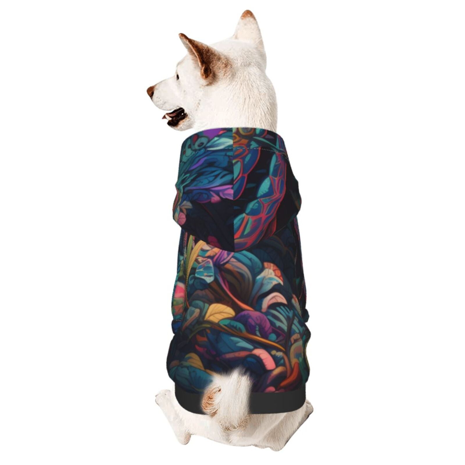 Cauagu Colorful Patterned Snake Pattern Winter Pet Hoodie Sweatshirts ...