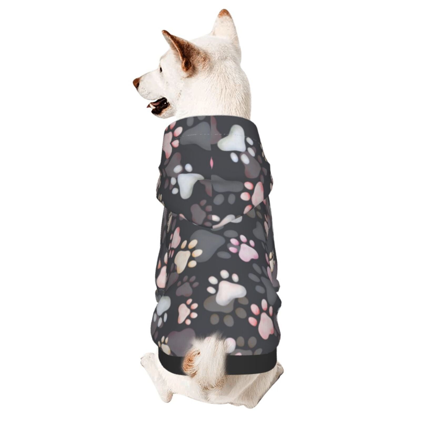 Cauagu Colorful Paws Of Dog Pattern Winter Pet Hoodie Sweatshirts- Dog ...