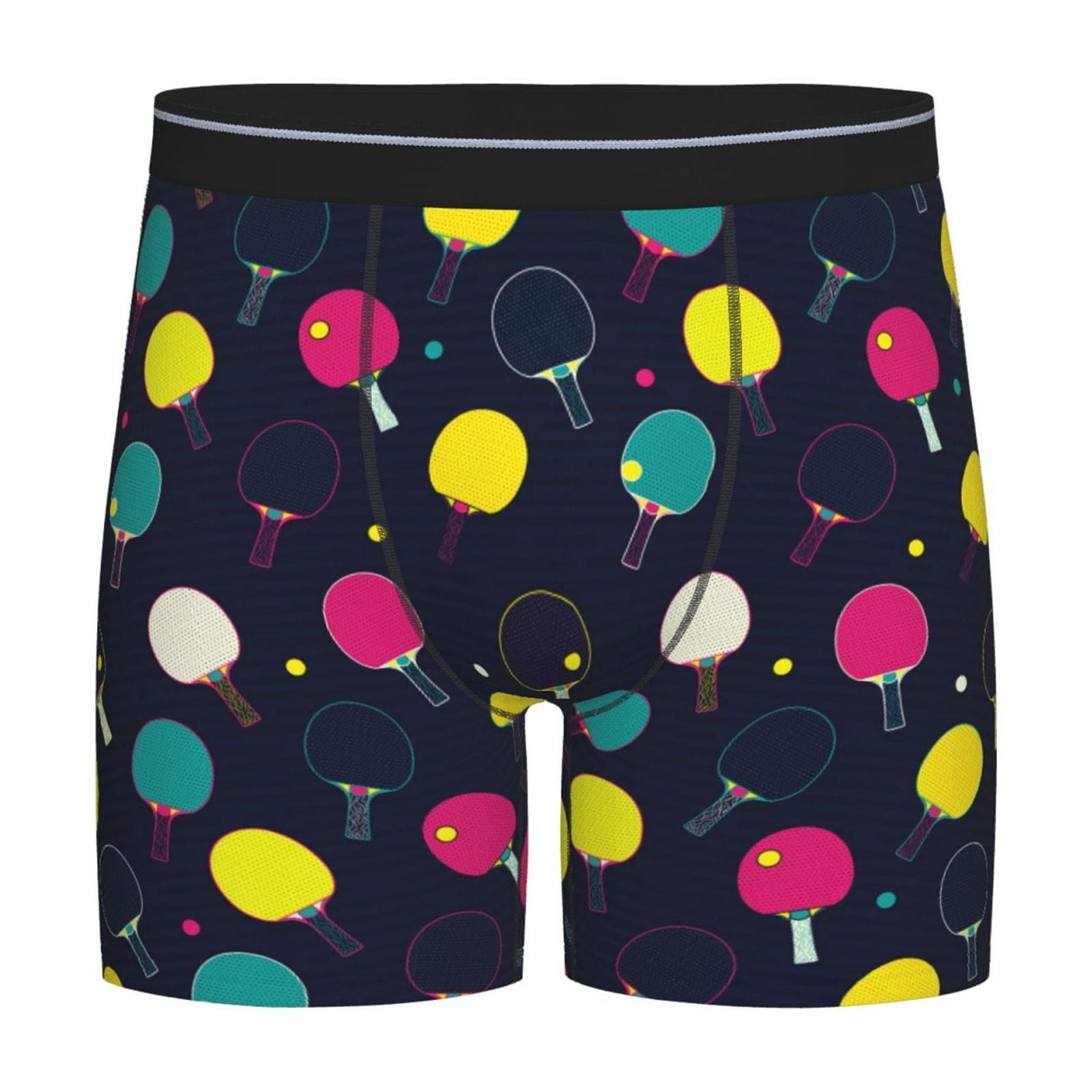 Cauagu Colorful Ping Pong Rackets Print Men's Boxer Briefs, Funny ...