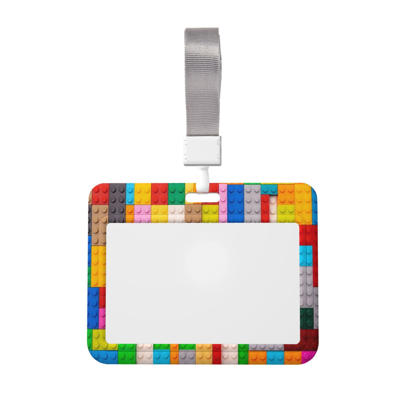 Cauagu Colorful Plastic Blocks Pattern for ID Badge Holder,Badge Holder ...
