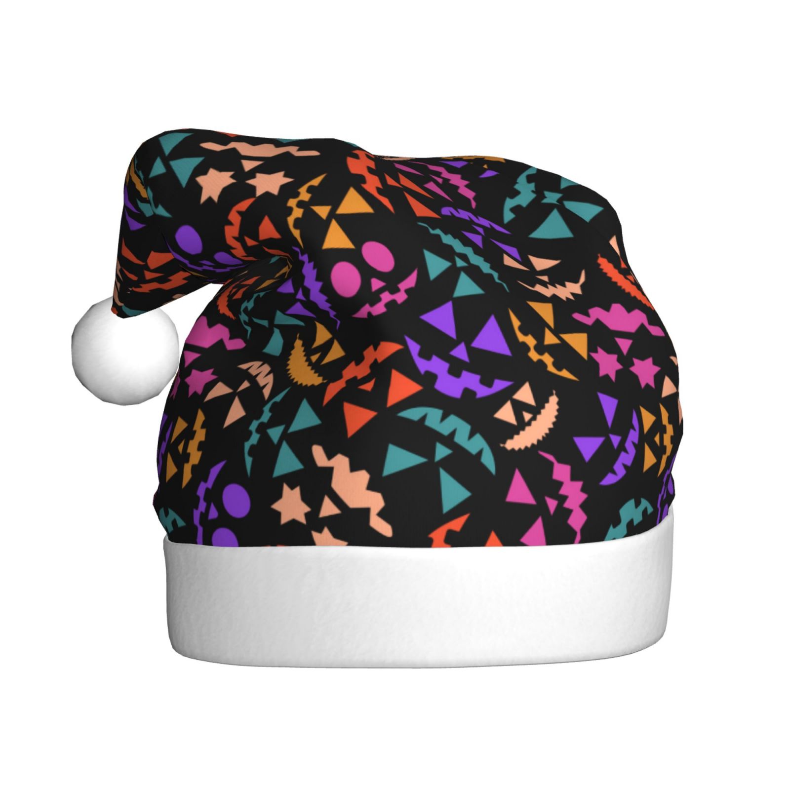 Cauagu Colorful Pumpkin Faces for Adult Christmas Hat,1-Pack Xmas ...