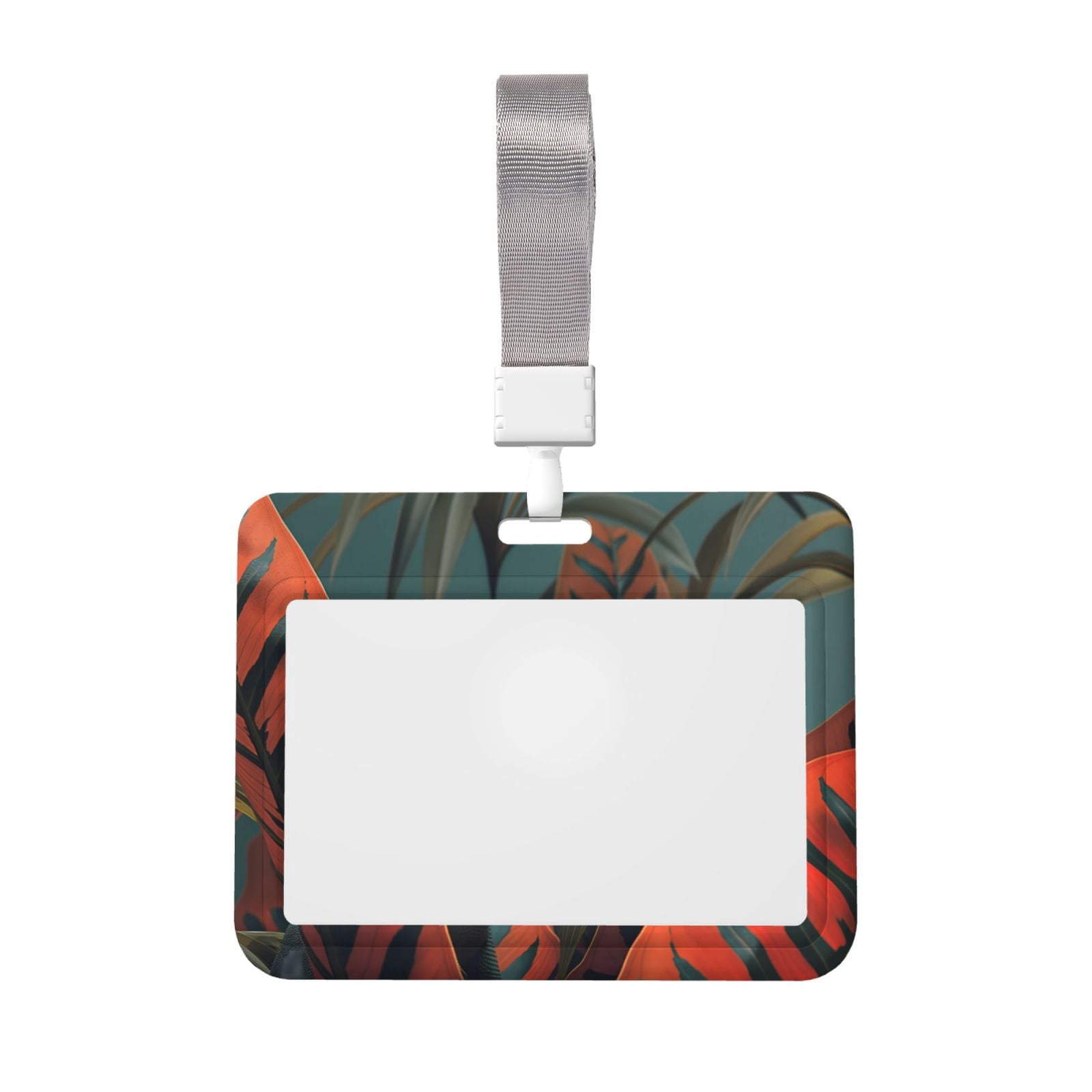 Cauagu Colorful Reptile And Leaves for ID Badge Holder,Badge Holder ...
