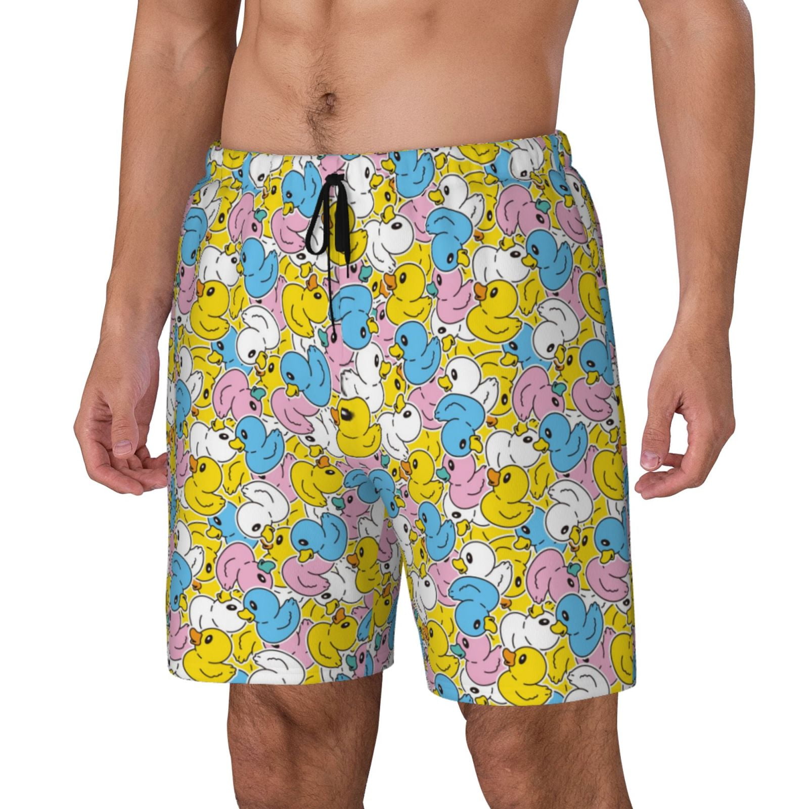 Cauagu Colorful Rubber Duck 1 Print Mens Swim Trunks Quick Dry Board ...