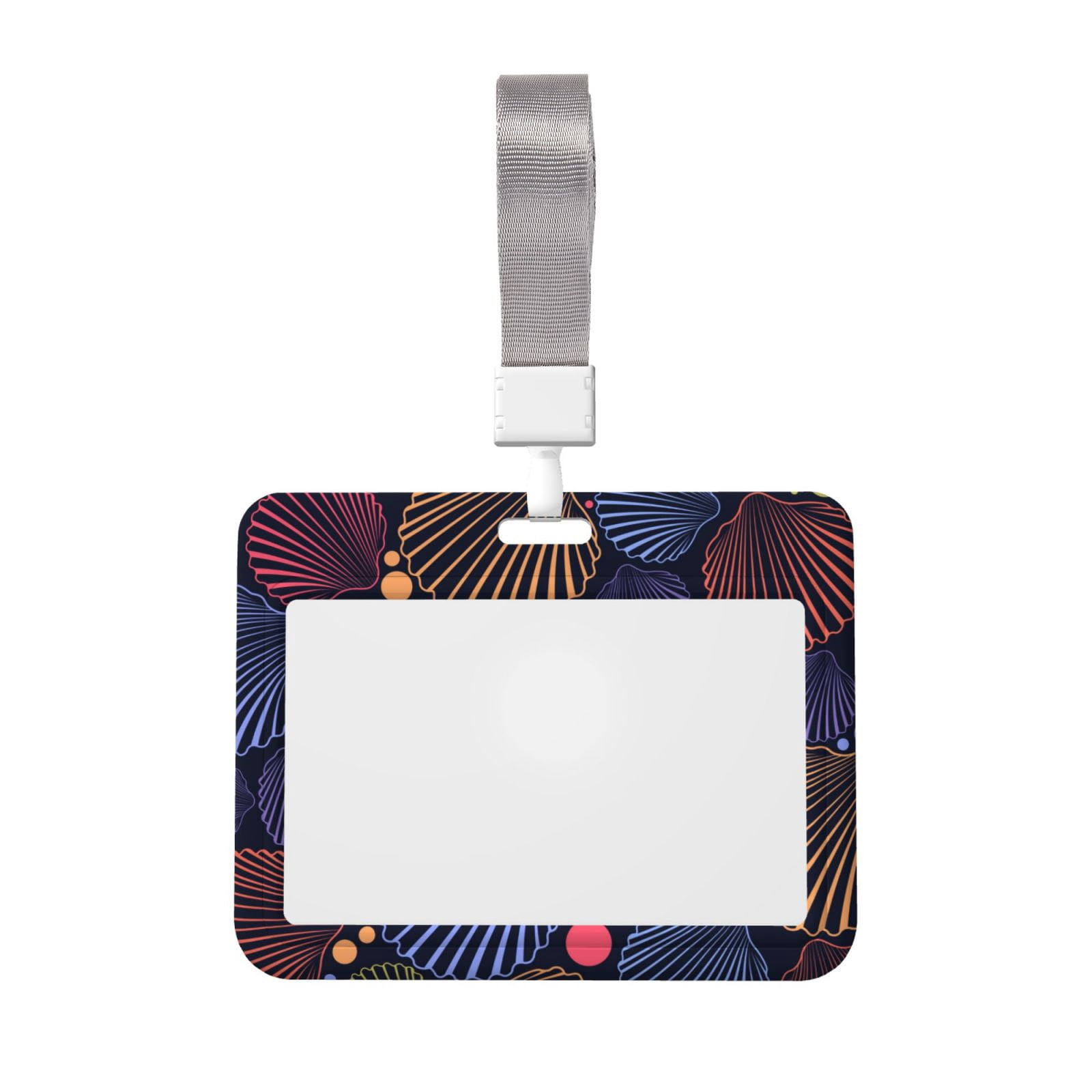 Cauagu Colorful Shells for ID Badge Holder,Badge Holder with Windows ...