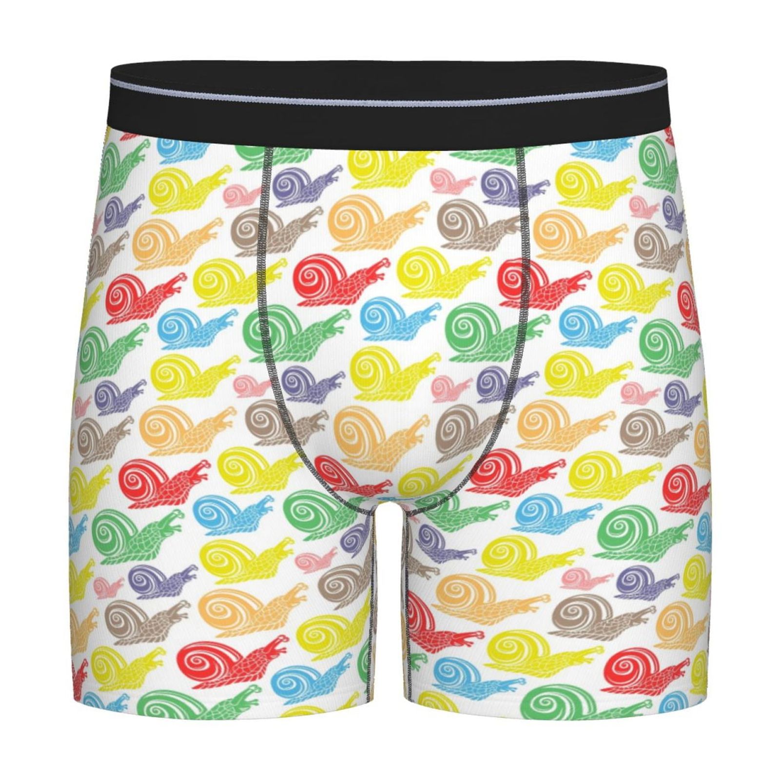 Cauagu Colorful Snails Print Men's Boxer Briefs, Funny & Cute Underwear ...