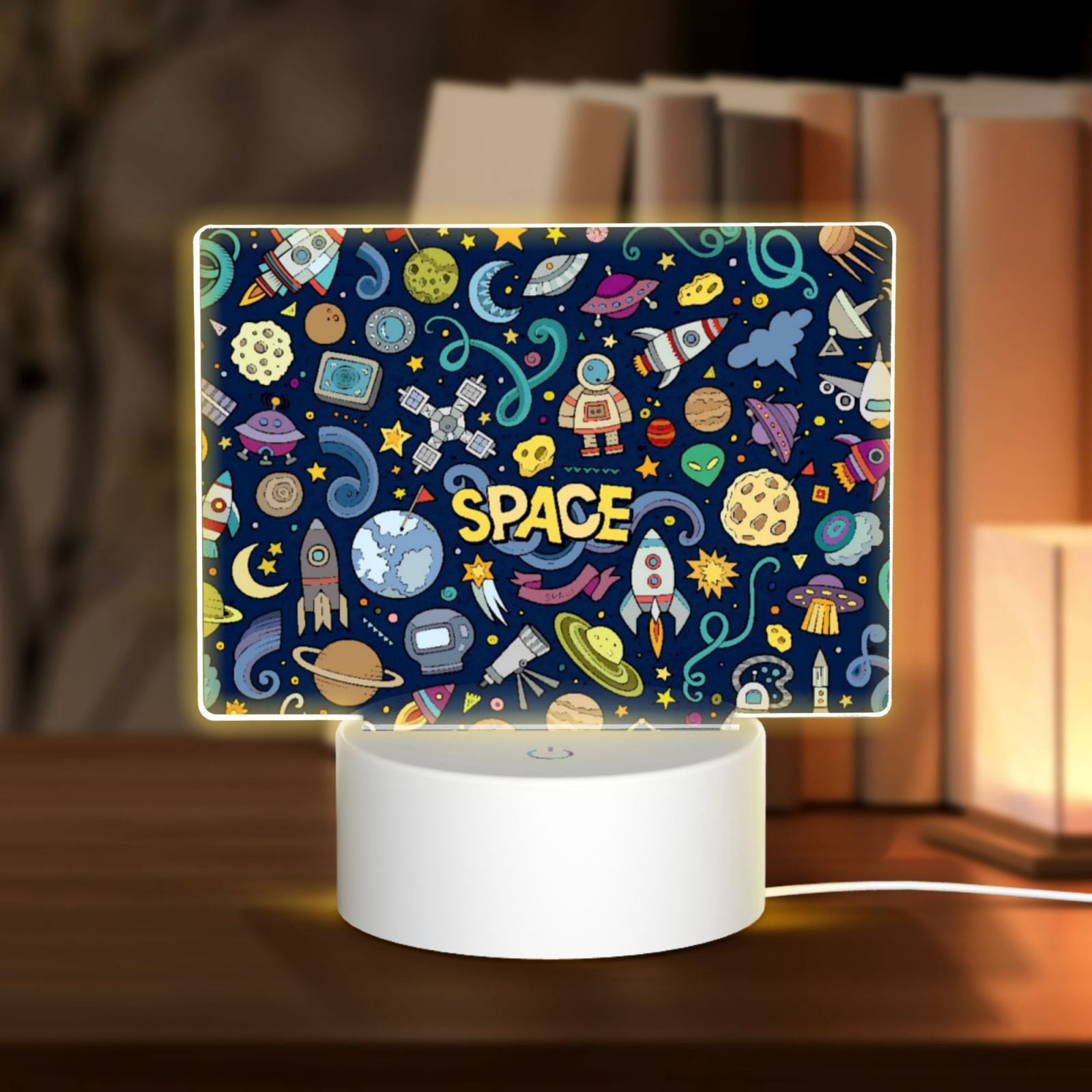 Cauagu Colorful Space for Rectangle Acrylic Night Light - Acrylic ...