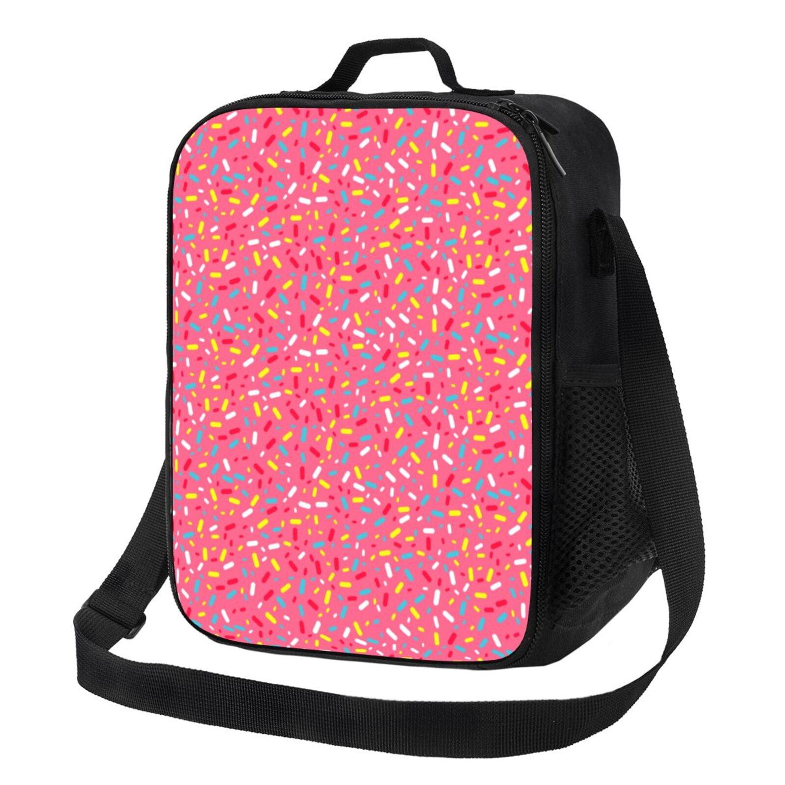 Cauagu Colorful Sprinkles Donuts Insulated Lunch Bag - Reusable Lunch ...
