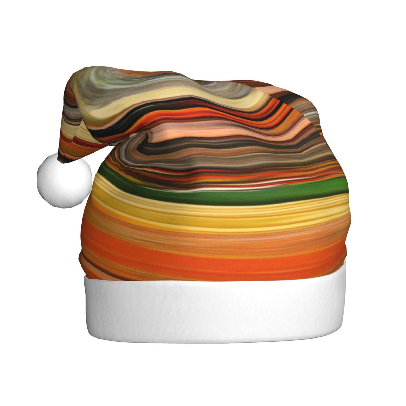 Cauagu Colorful Swirl for Adult Christmas Hat,1-Pack Xmas Holiday Hat ...