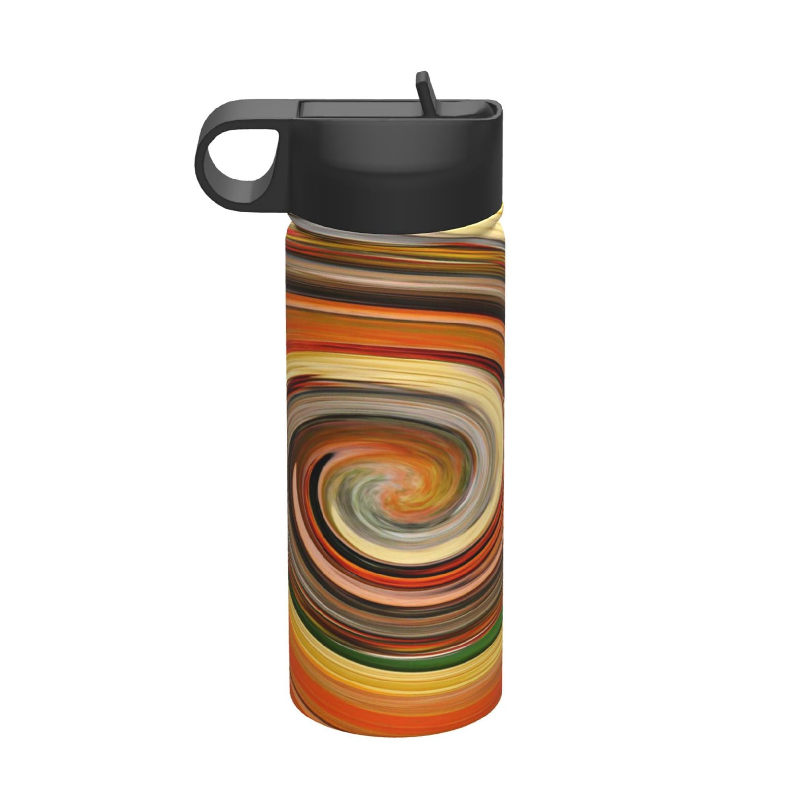 Cauagu Colorful Swirl for 18 oz Water Bottle With Straw,Stainless Steel ...