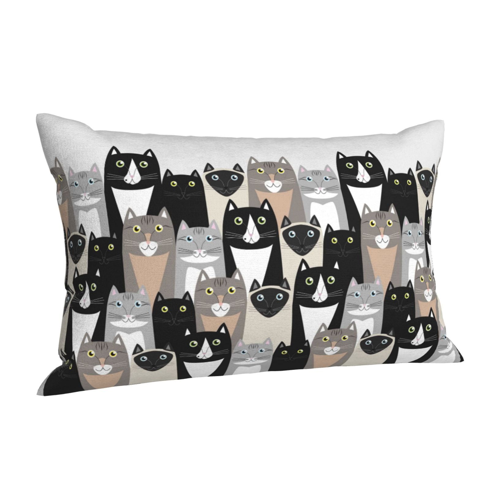 Cauagu Colors Cats Print Pillow Covers with Envelope Closure,1PC Pillow ...