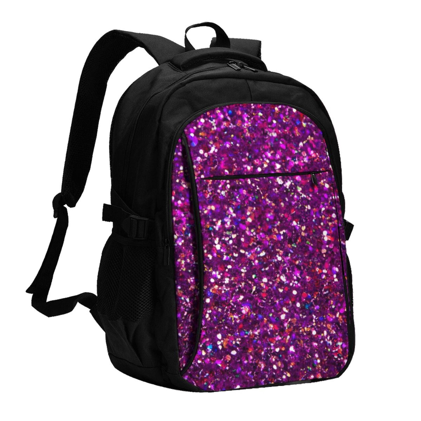 Cauagu Colourful Glitter Print Travel Laptop with USB Charging Port ...