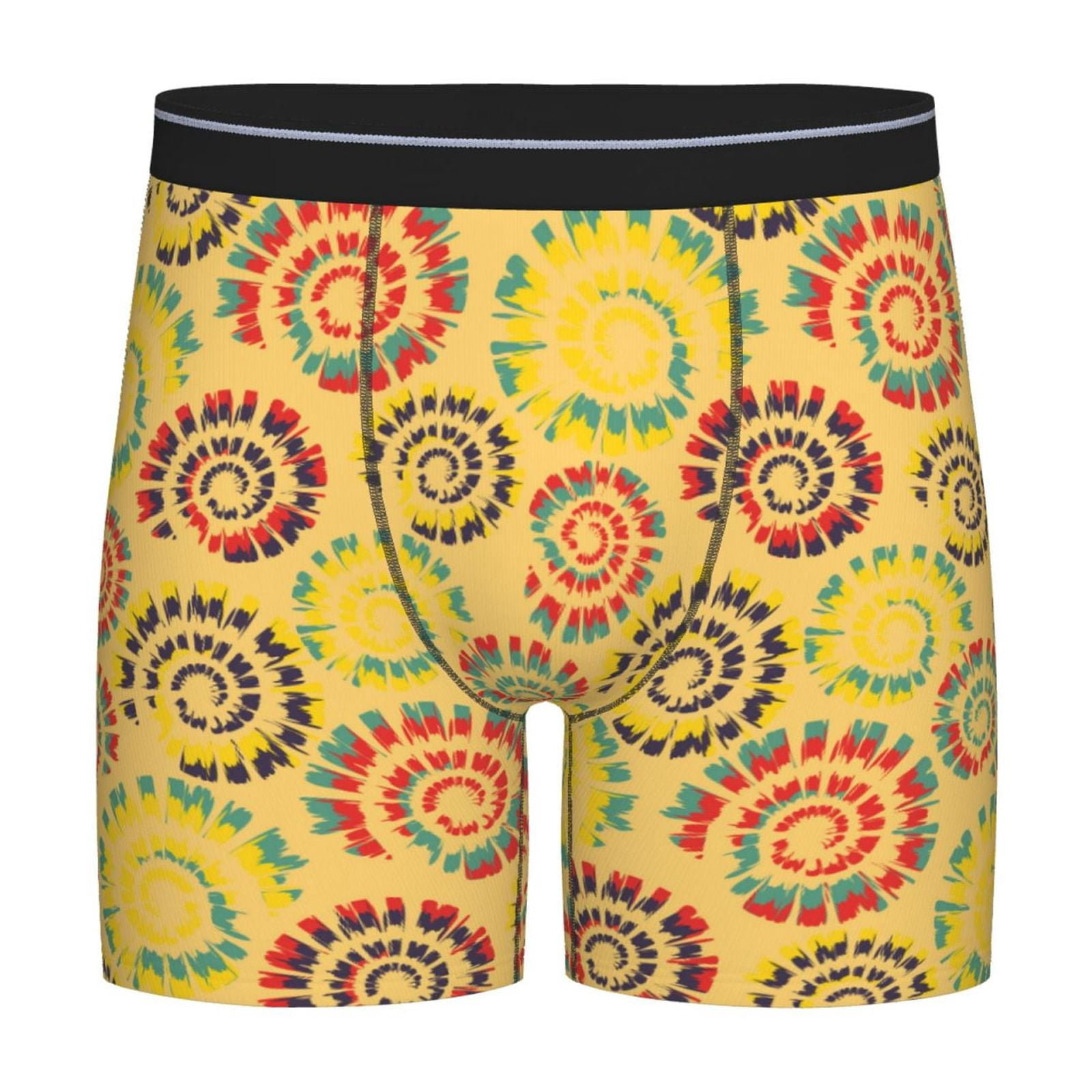 Cauagu Colourful Tie Dye 1 Print Men's Boxer Briefs, Funny & Cute ...