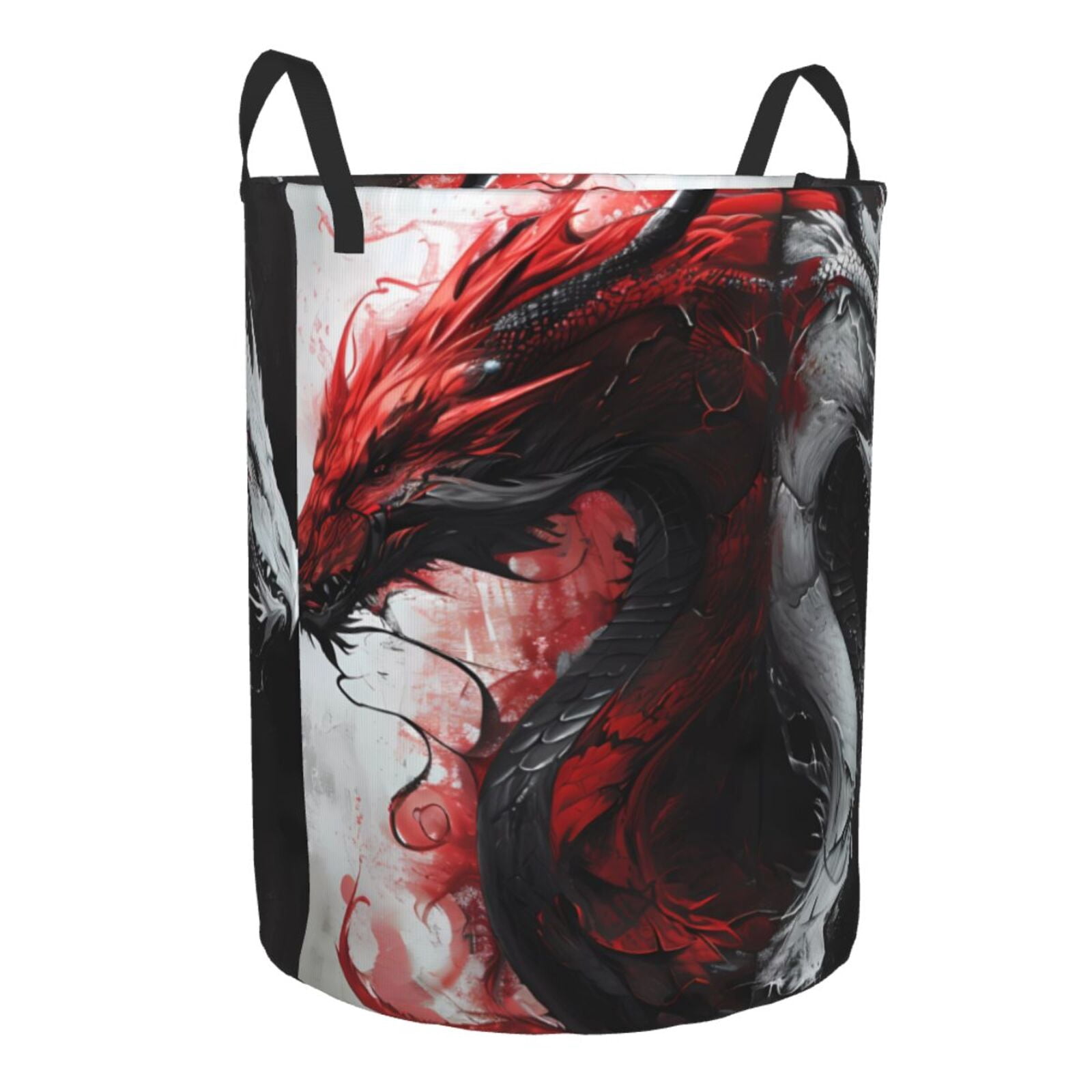 Cauagu Cool Black And White Dragon for Laundry Basket,Collapsible ...