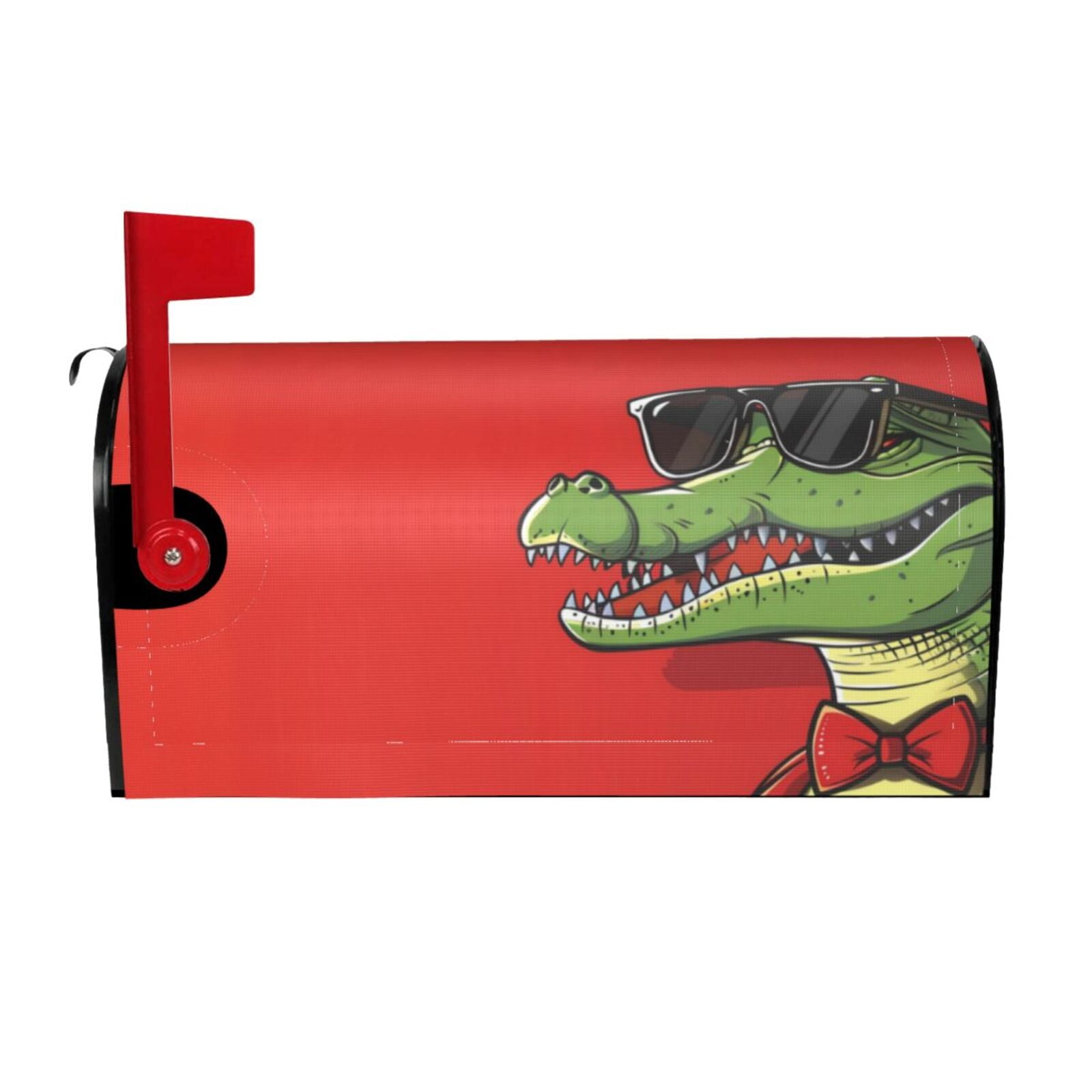 Cauagu Cool Crocodile With Sunglasses Pattern Magnetic Mailbox Covers ...