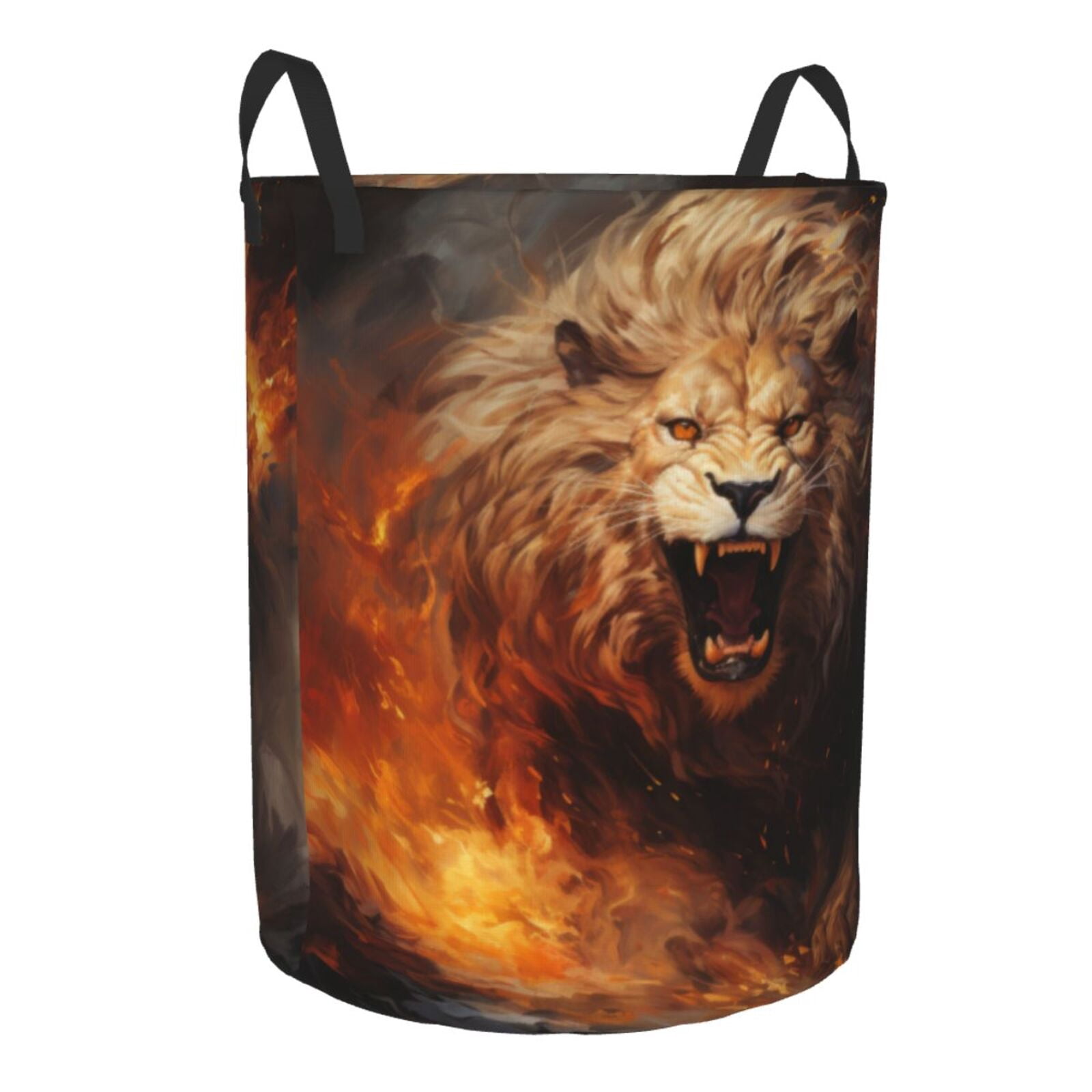 Cauagu Cool Fire Lion for Laundry Basket,Collapsible Organizer Basket ...