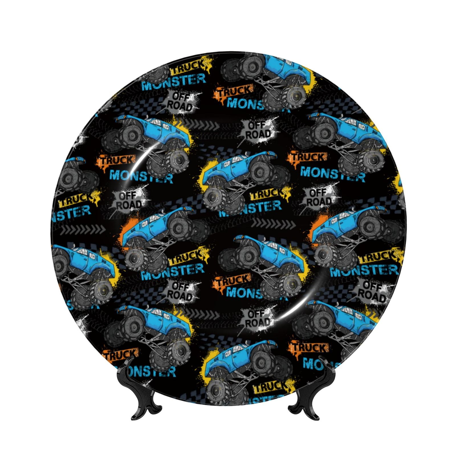 Cauagu Cool Off-Road Vehicle Print Bone China Decorative Plate, Wall ...