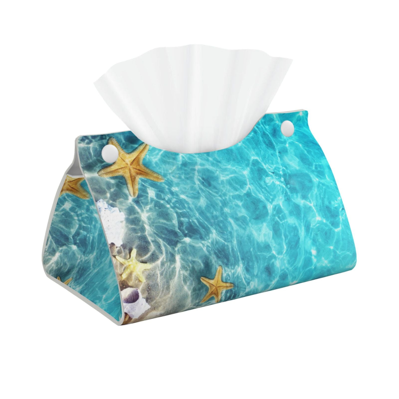 Cauagu Coral And Seashell On The Beach for Large Tissue Box Cover ...