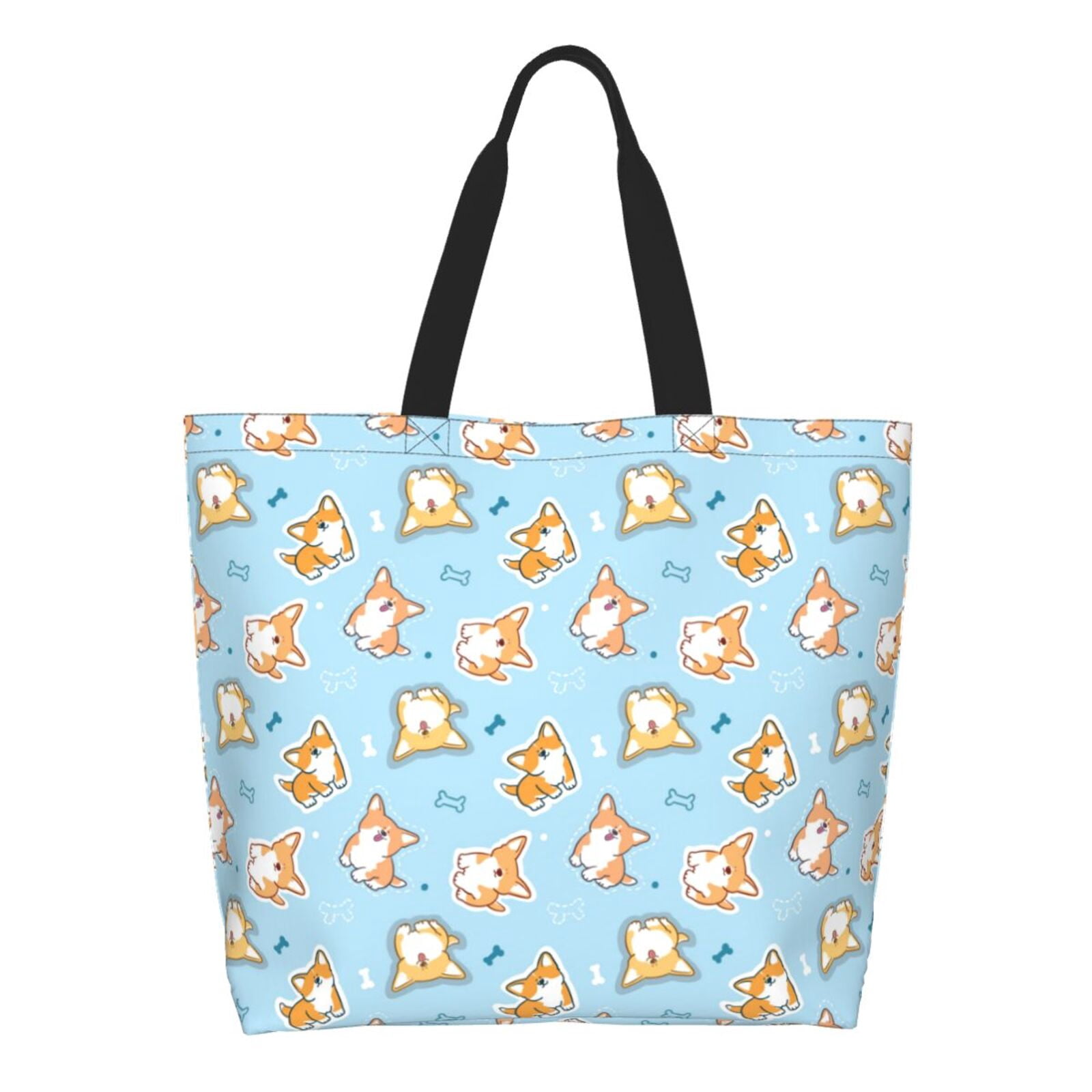 Cauagu Corgi Dog 1 Print Women Large Capacity Tote Bag - Casual ...