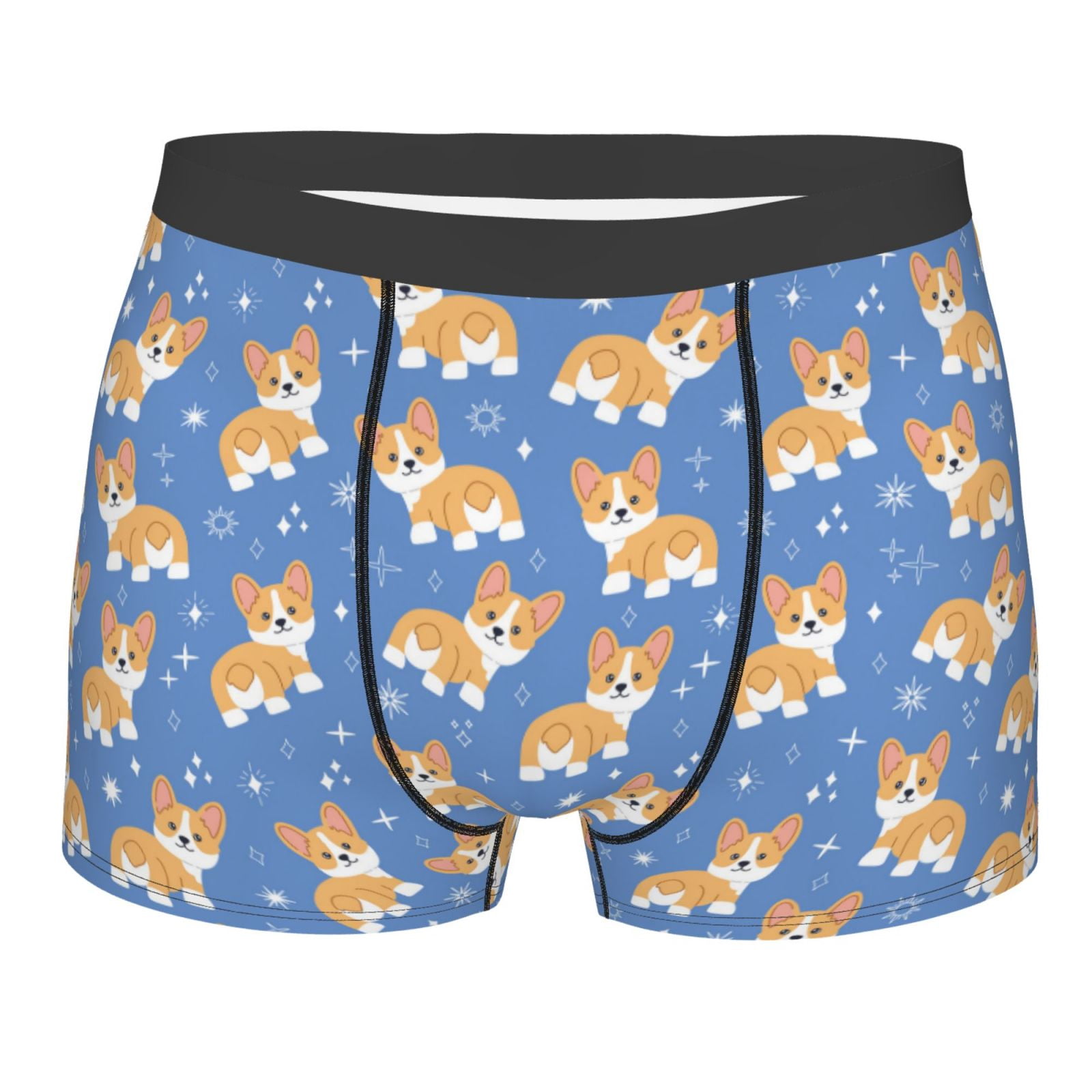 Cauagu Corgi Print Boxer Briefs for Men,Comfortable Breathable Men's ...
