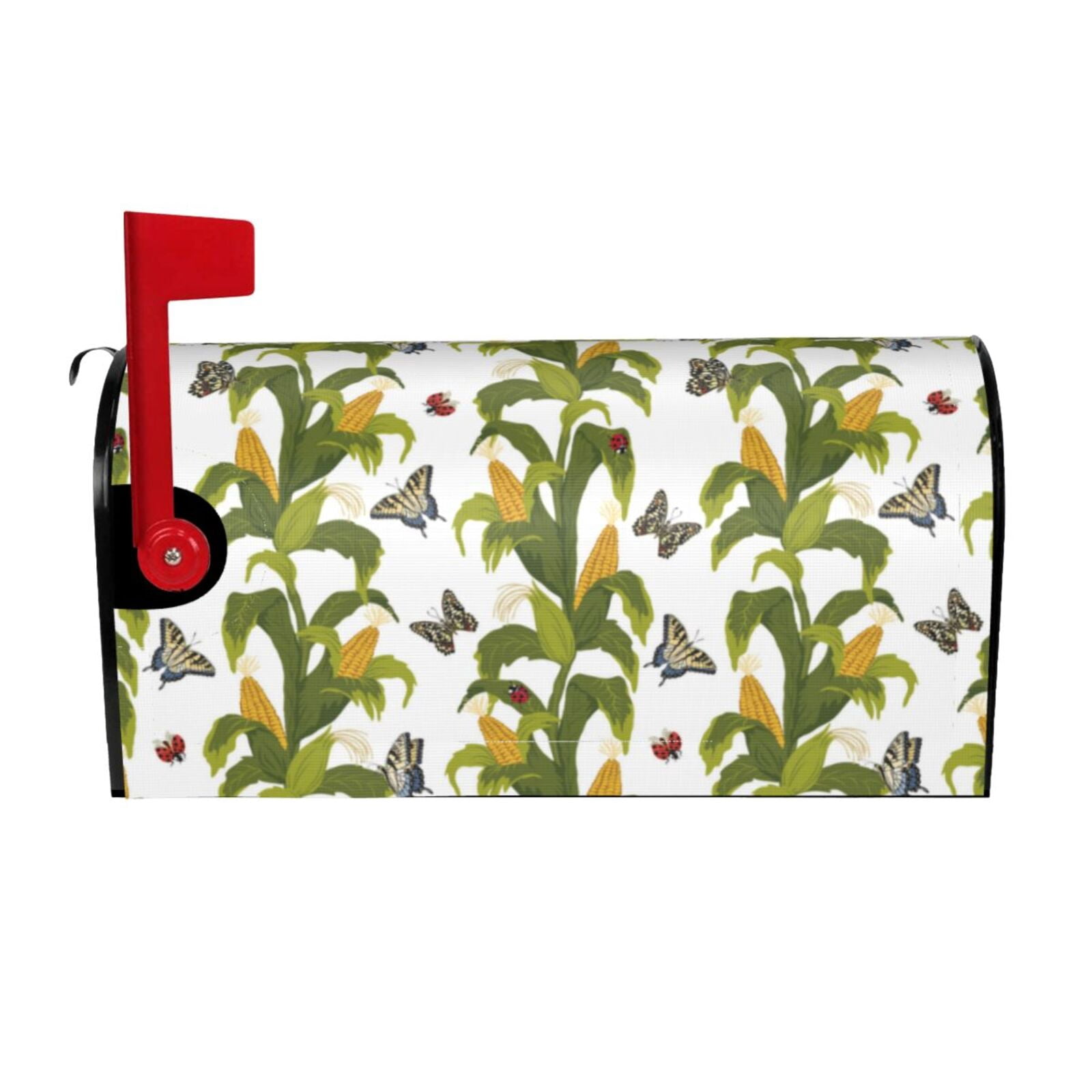 Cauagu Corn And Butterflies Pattern Magnetic Mailbox Covers, Mailbox ...