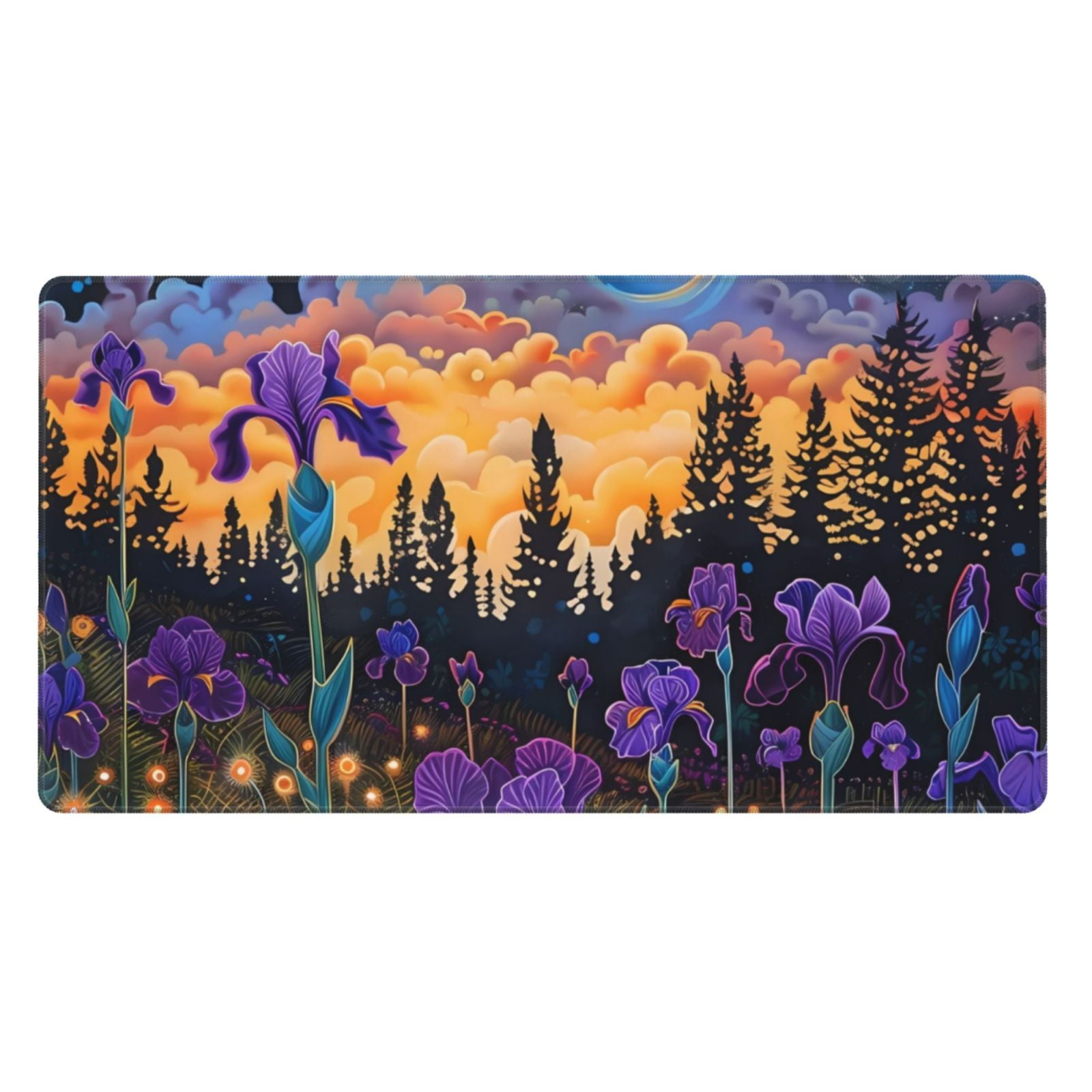 Cauagu Cosmic Irises At Twilight for Large Mouse Pad,XXL Extended ...