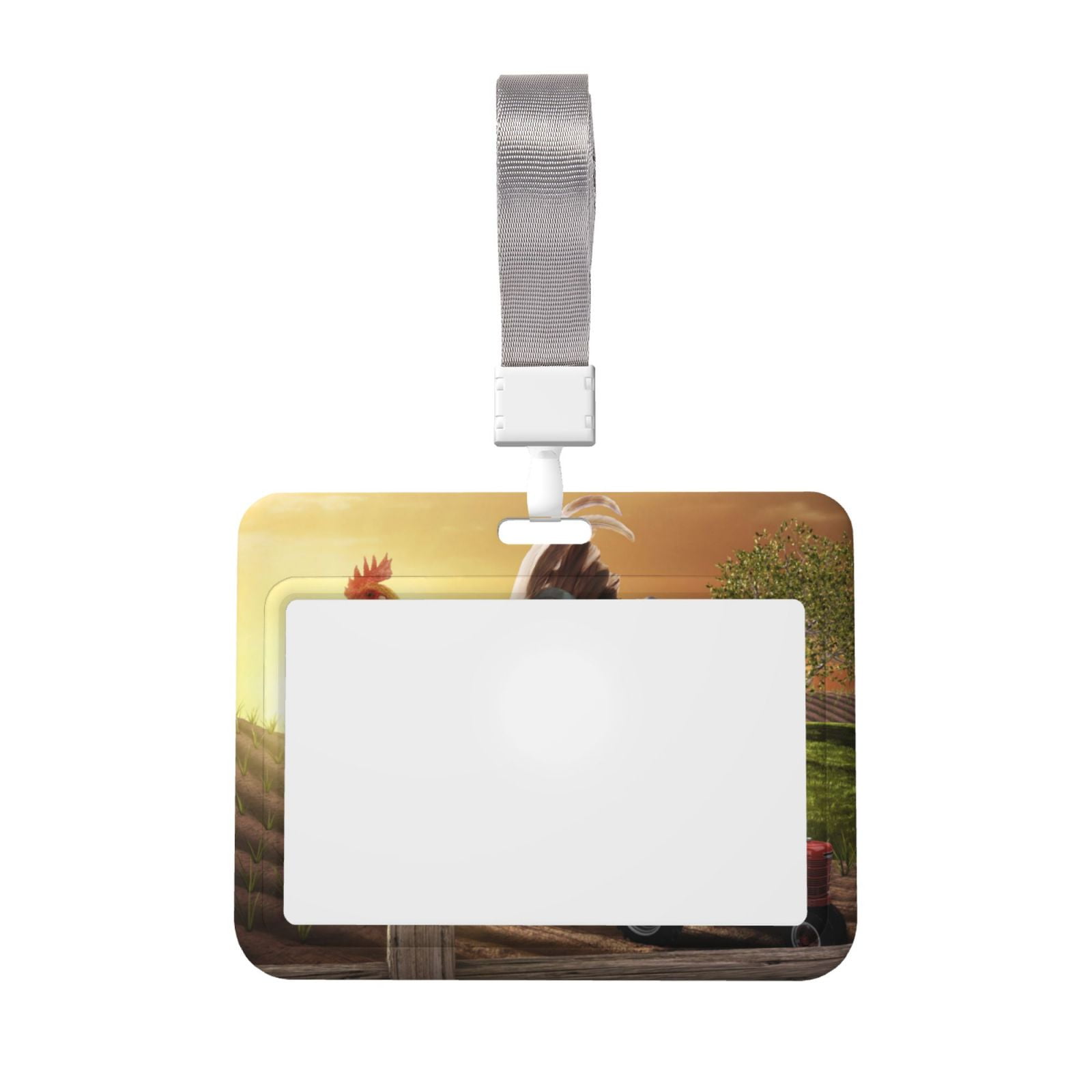 Cauagu Country Farm Morning Rooster for ID Badge Holder,Badge Holder ...