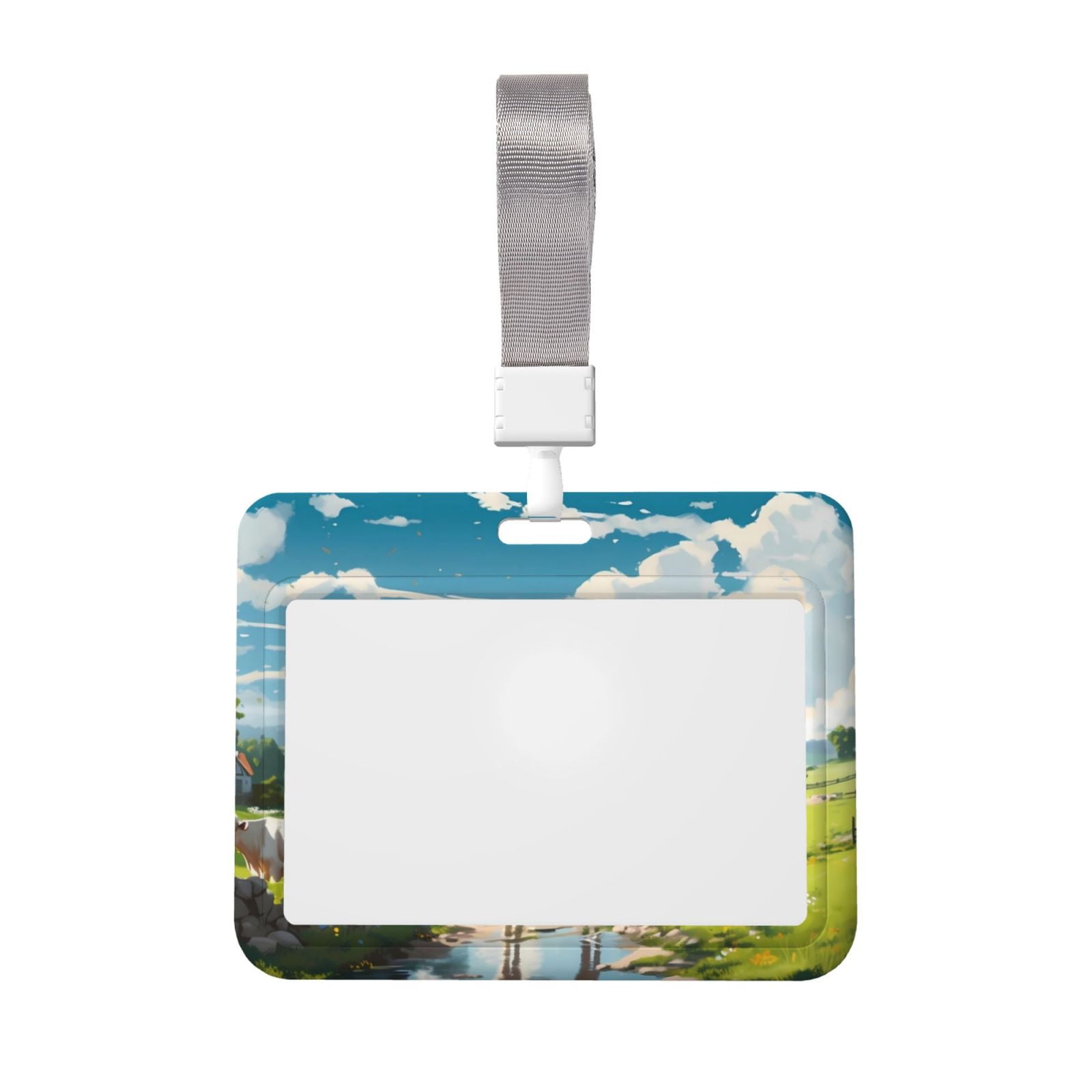 Cauagu Countryside Farm Cow for ID Badge Holder,Badge Holder with ...