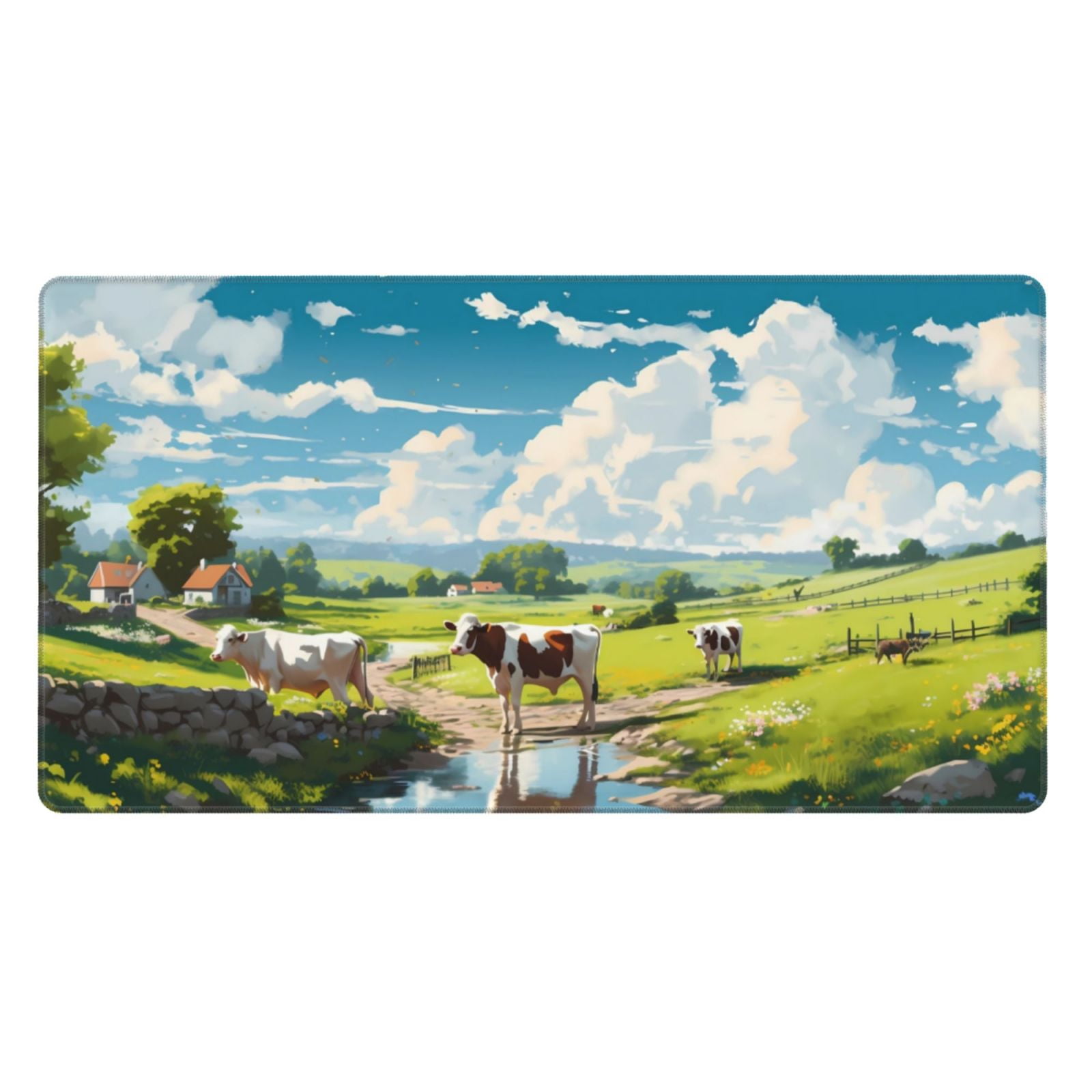 Cauagu Countryside Farm Cow for Large Mouse Pad,XXL Extended Gaming ...