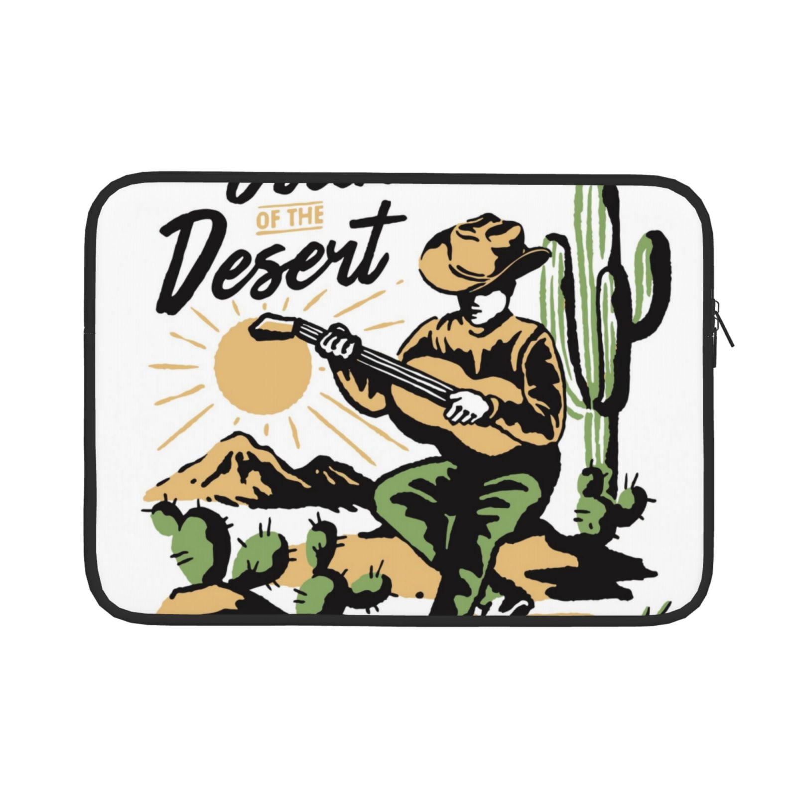 Cauagu Cowboy Playing Guitar Print Laptop Sleeve Case, Laptop Cover ...