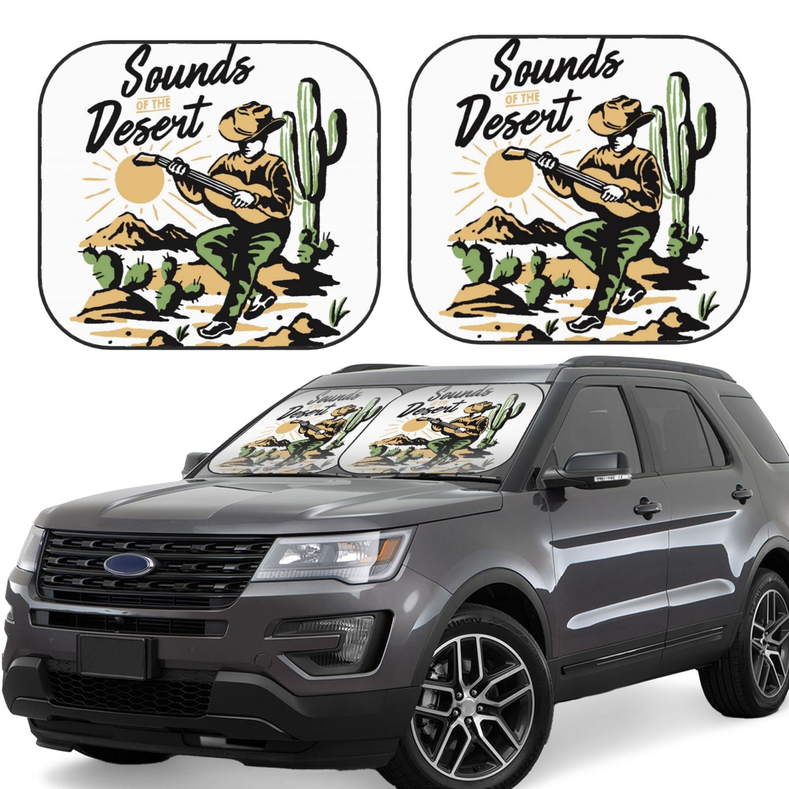 Cauagu Cowboy Playing Guitar Cauagu {designName} Print Foldable Car ...