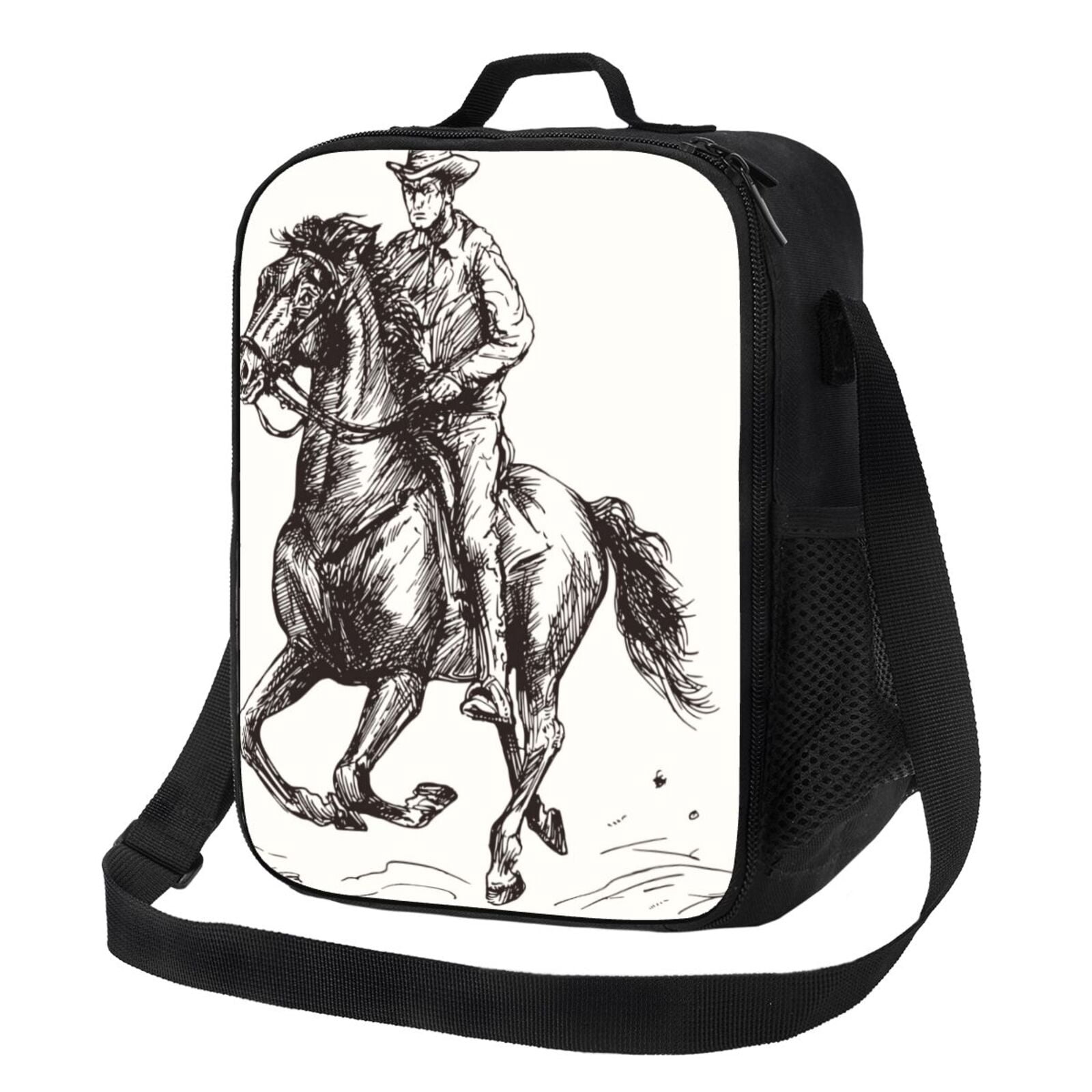 Cauagu Cowboy Ride A Horse Insulated Lunch Bag - Reusable Lunch Box ...