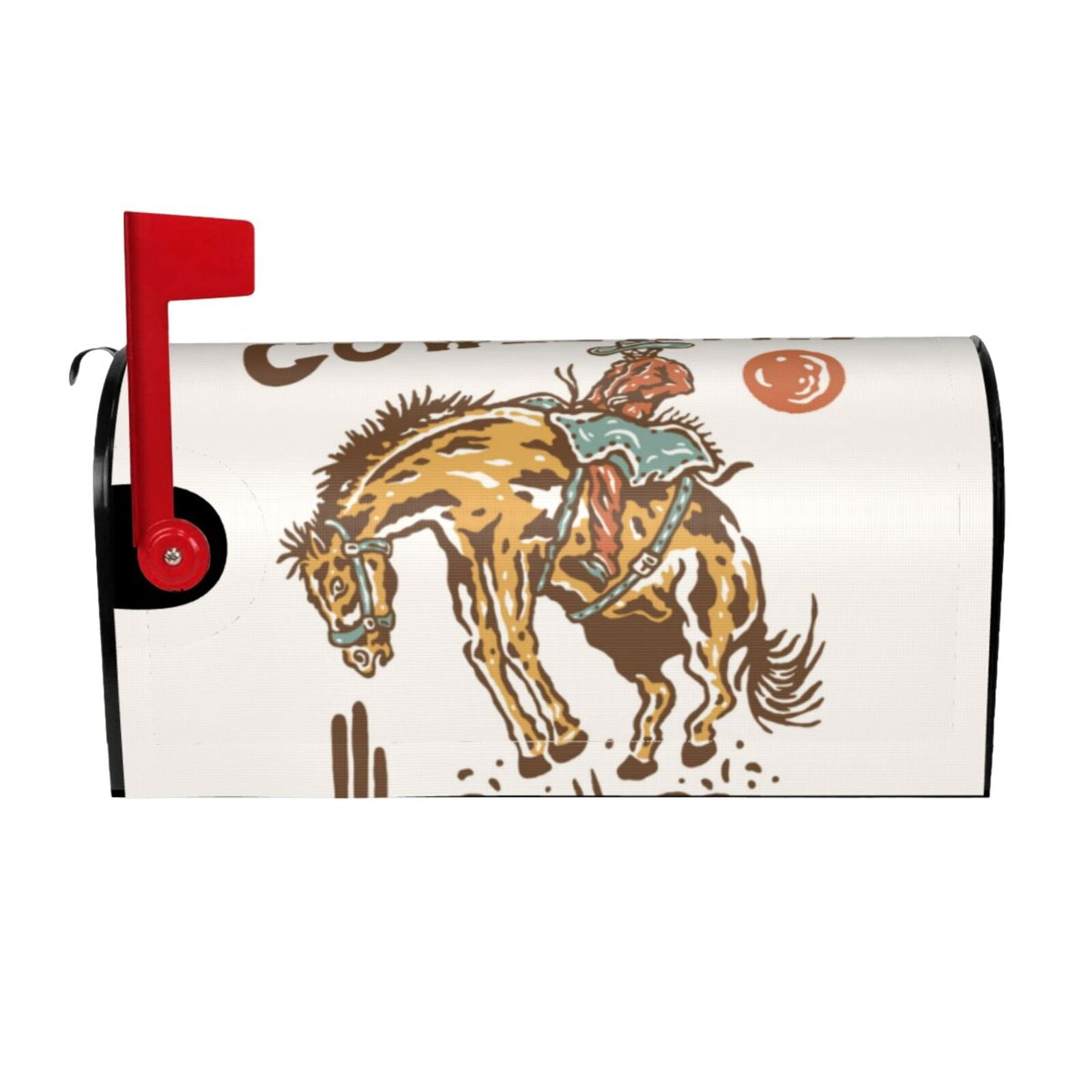 Cauagu Cowboy Up Vintage Wild West Pattern Magnetic Mailbox Covers ...