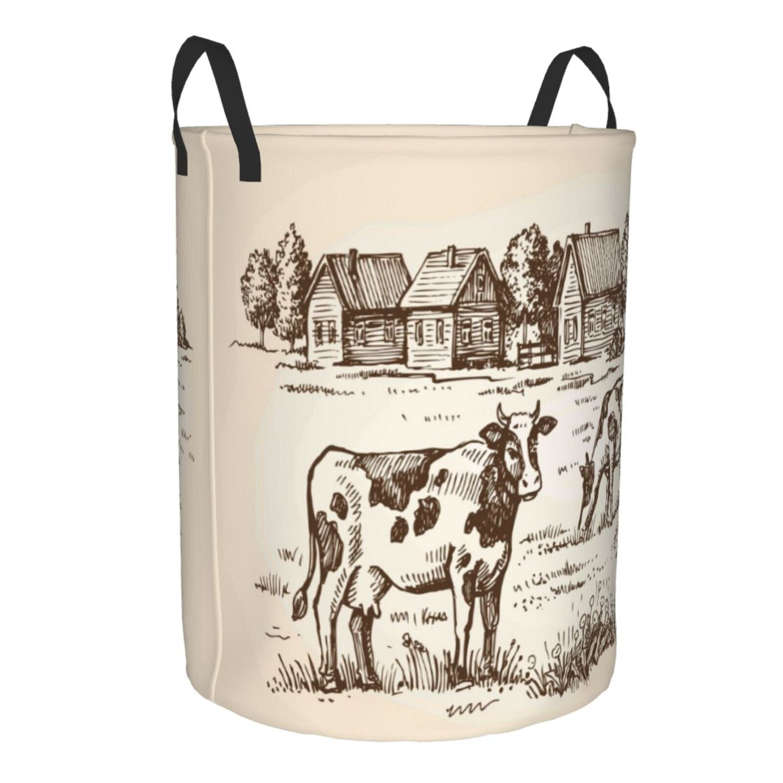 Cauagu Cows On The Farm for Laundry Basket,Collapsible Organizer Basket ...