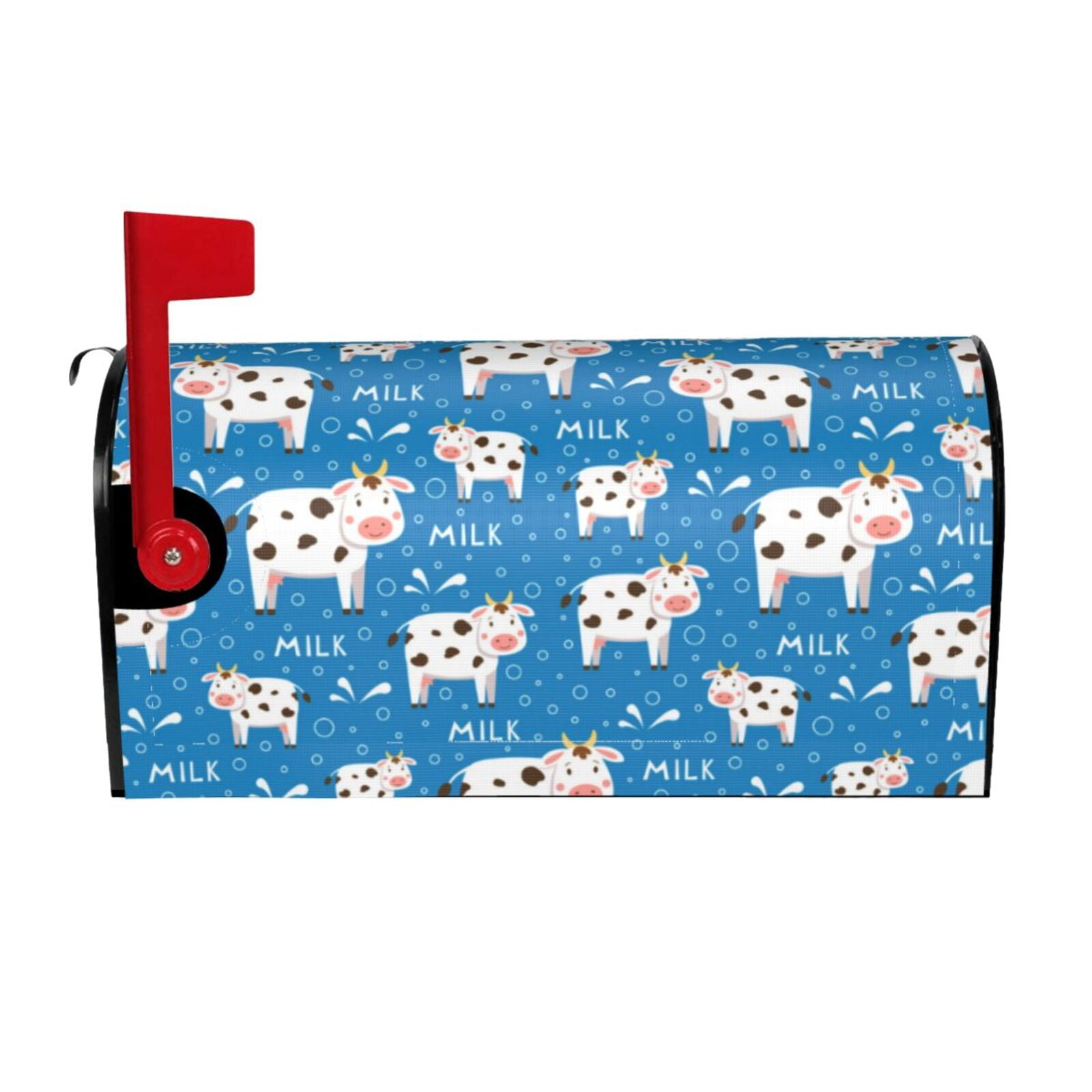 Cauagu Cows Milk Pattern Magnetic Mailbox Covers, Mailbox Cover ...