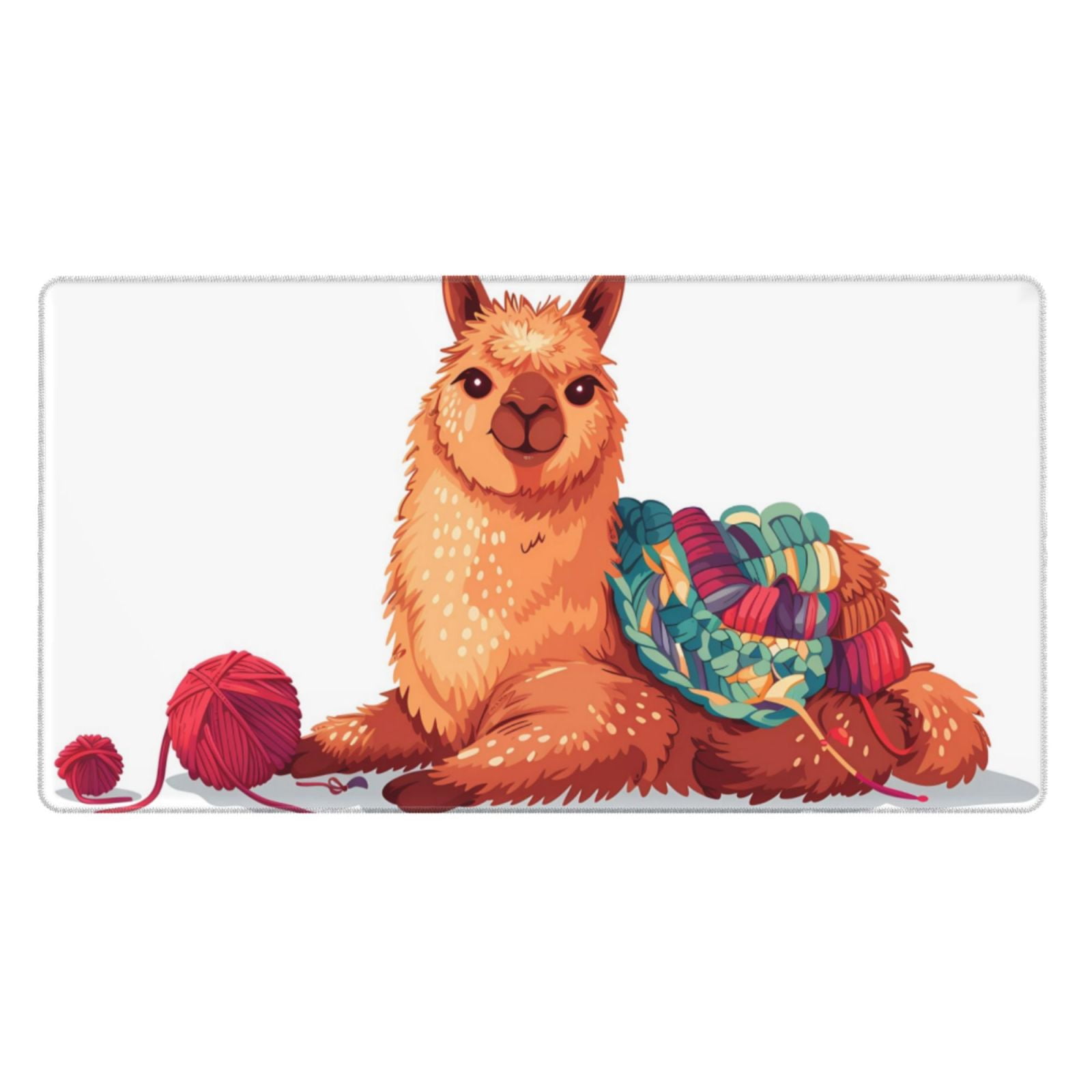 Cauagu Cozy Knitting Llama for Large Mouse Pad,XXL Extended Gaming ...