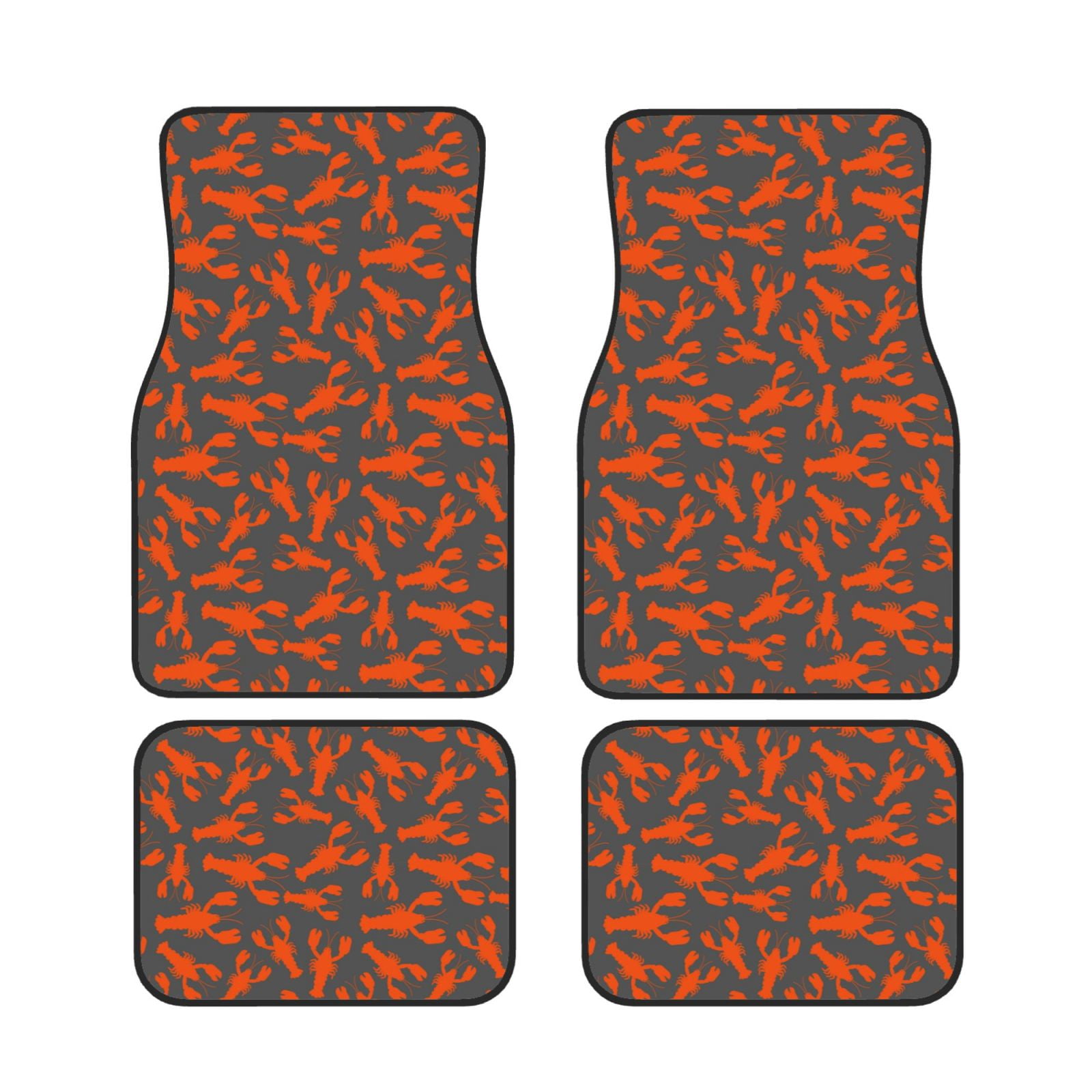 Cauagu Crayfish Pattern Car Floor Mat Set of 4,Car Carpet Mats Car Mats ...