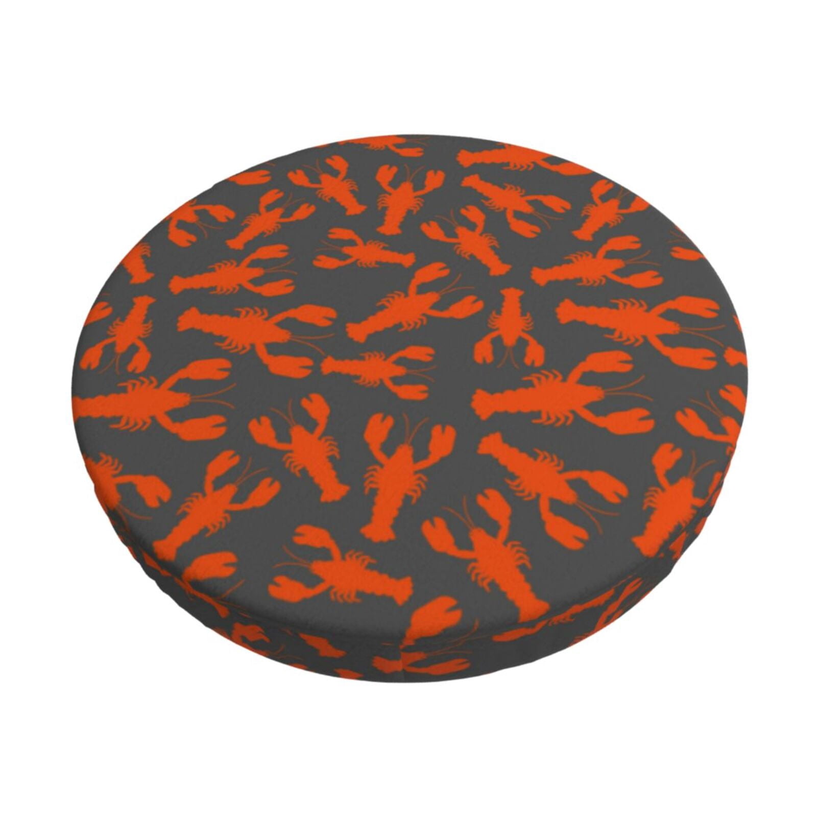 Cauagu Crayfish Print Round Stool Covers,Seat Cushion for Round Bar ...