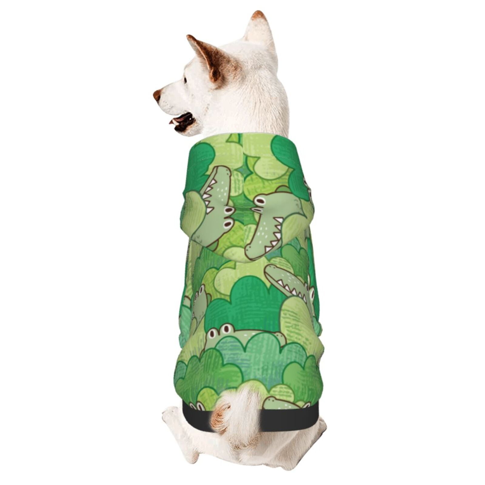 Cauagu Crocodile And Bush Pattern Winter Pet Hoodie Sweatshirts- Dog ...