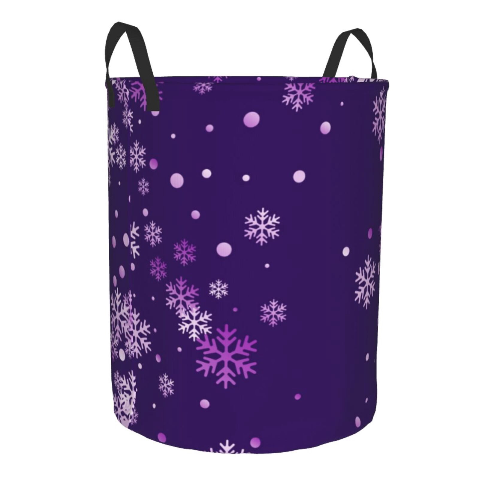 Cauagu Crystal Purple Snowflake for Laundry Basket,Collapsible ...