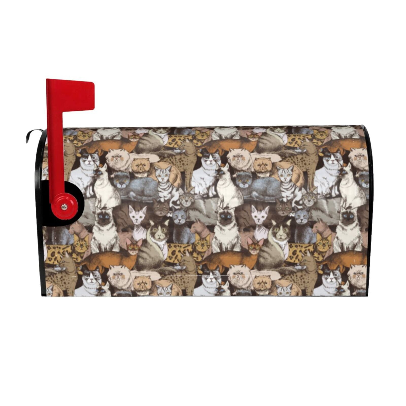 Cauagu Cut Cats Pattern Magnetic Mailbox Covers, Mailbox Cover ...