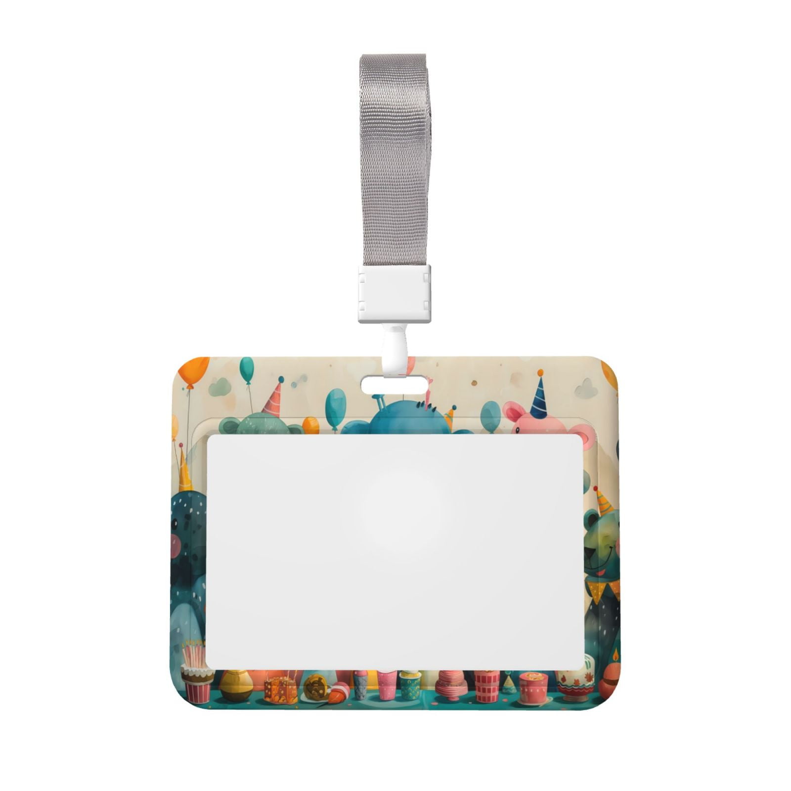 Cauagu Cute Animal Party for ID Badge Holder,Badge Holder with Windows ...