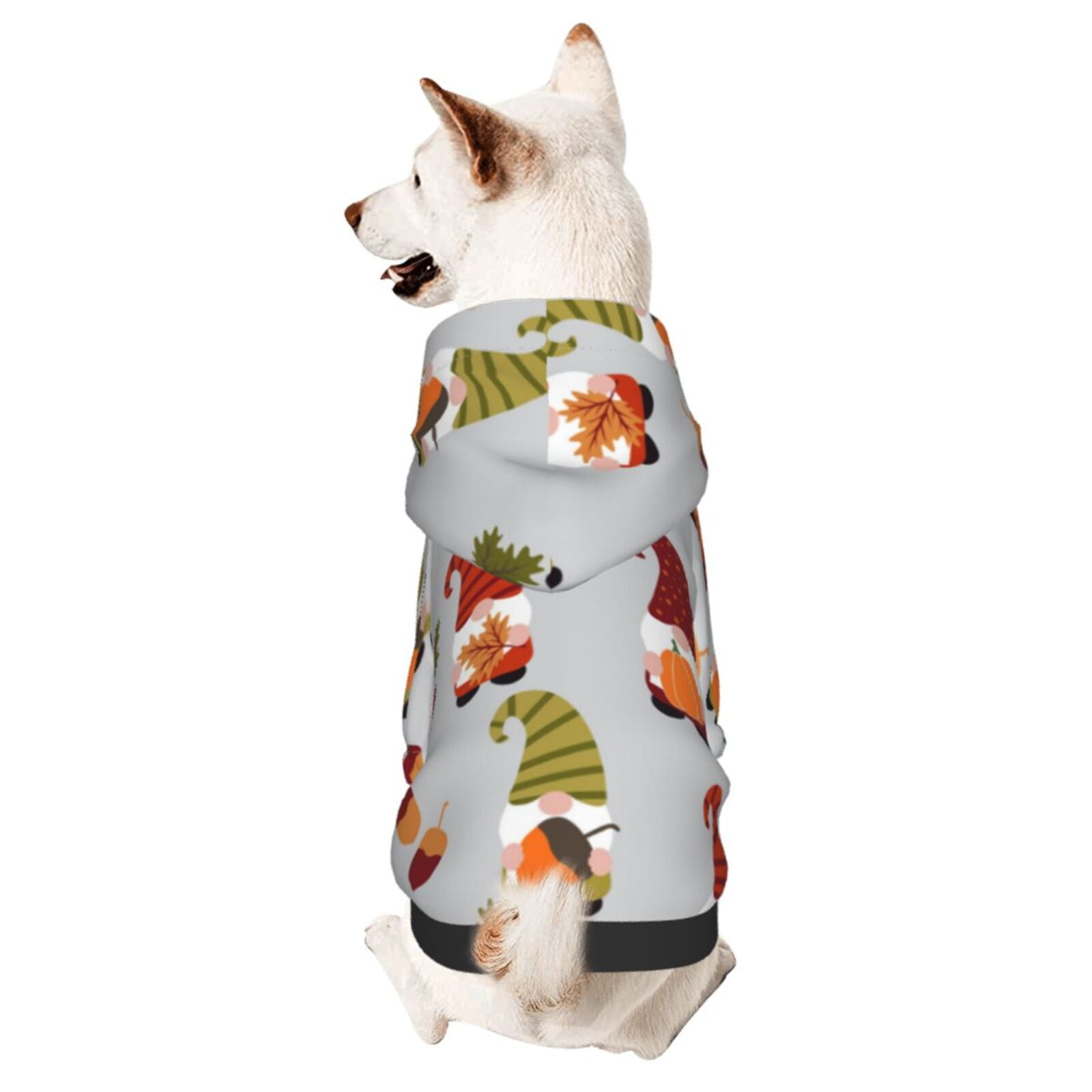 Cauagu Cute Autumn Gnomes Pattern Winter Pet Hoodie Sweatshirts- Dog ...