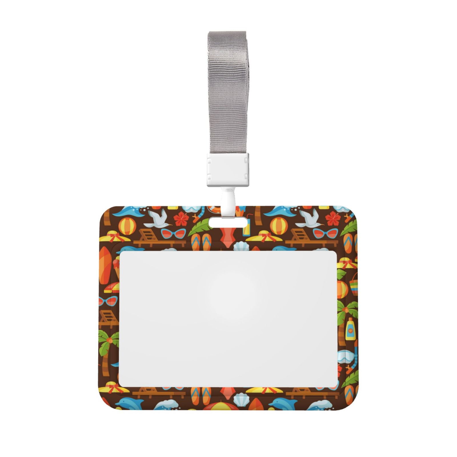 Cauagu Cute Beach Dolphin for ID Badge Holder,Badge Holder with Windows ...