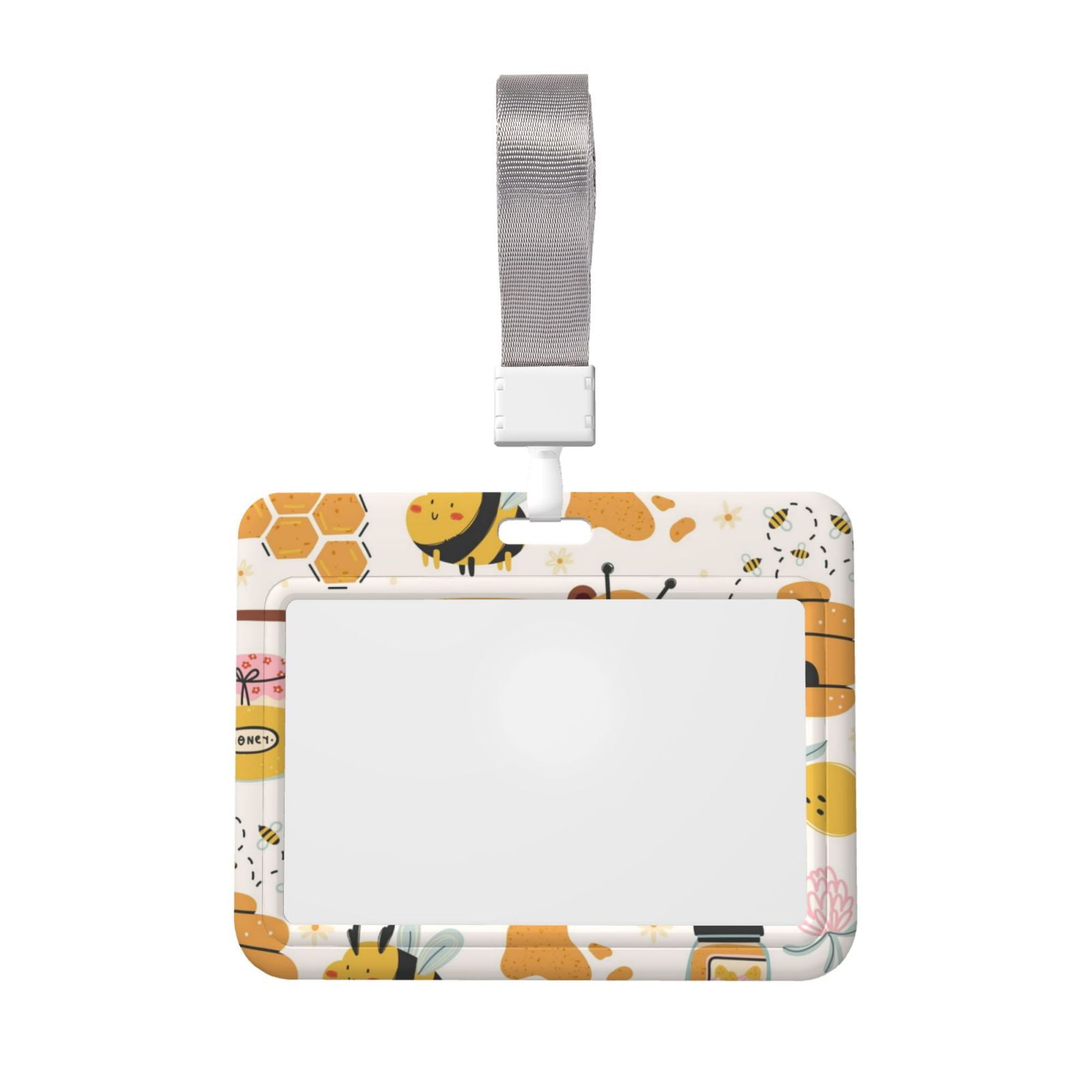 Cauagu Cute Bee Honey Jar Hive Bear for ID Badge Holder,Badge Holder ...