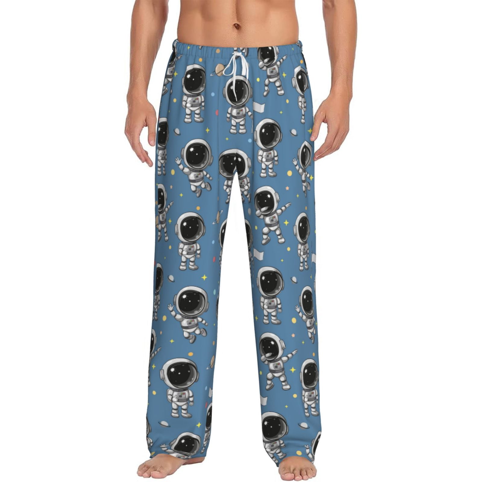 Cauagu Cute Cartoon Astronaut Mens Pajama Pants Sleep & Lounge Pants,PJ ...
