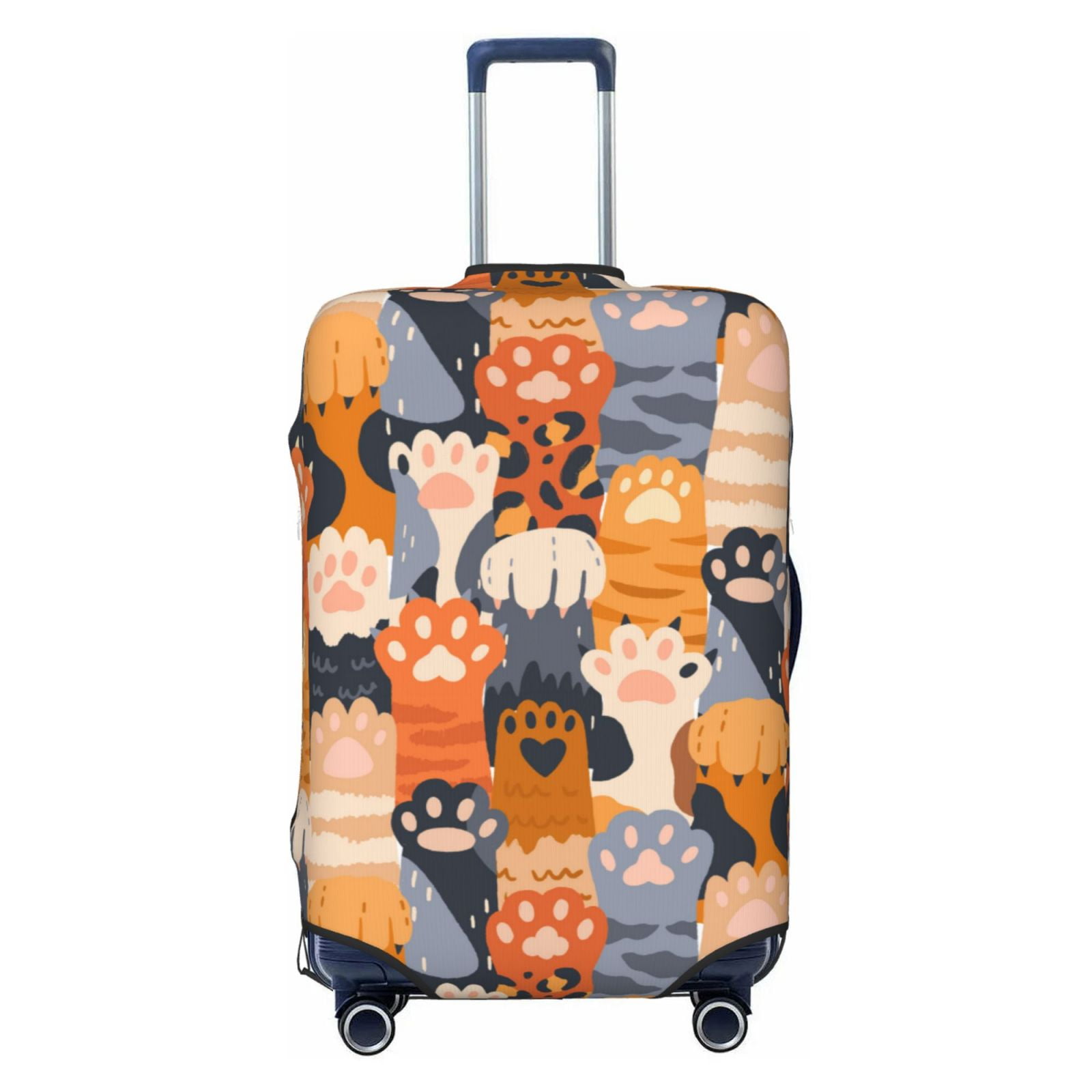 Cauagu Cute Cat Paw Print Travel Luggage Cover,Travel Dust-proof ...