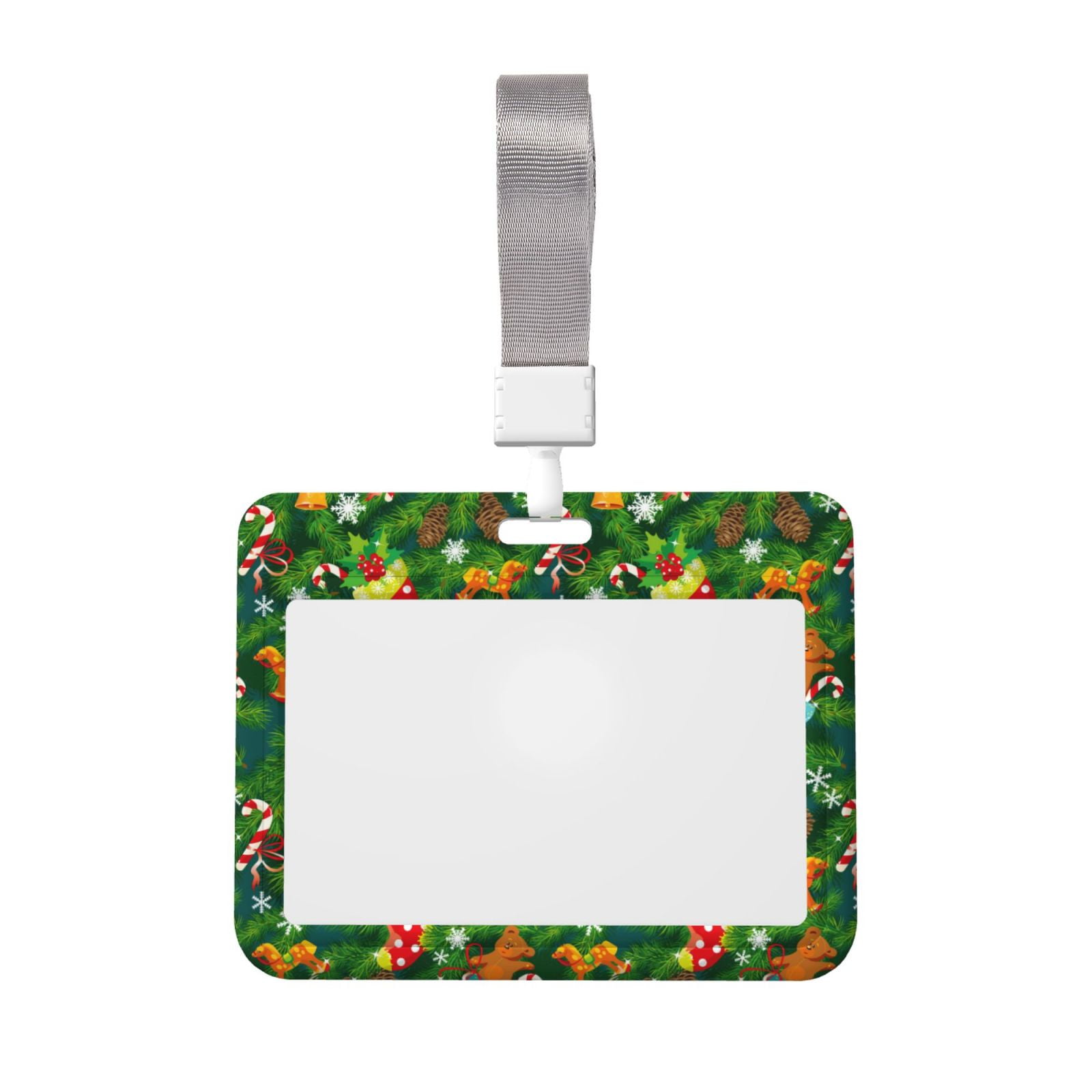 Cauagu Cute Christmas Stocking Bear for ID Badge Holder,Badge Holder ...