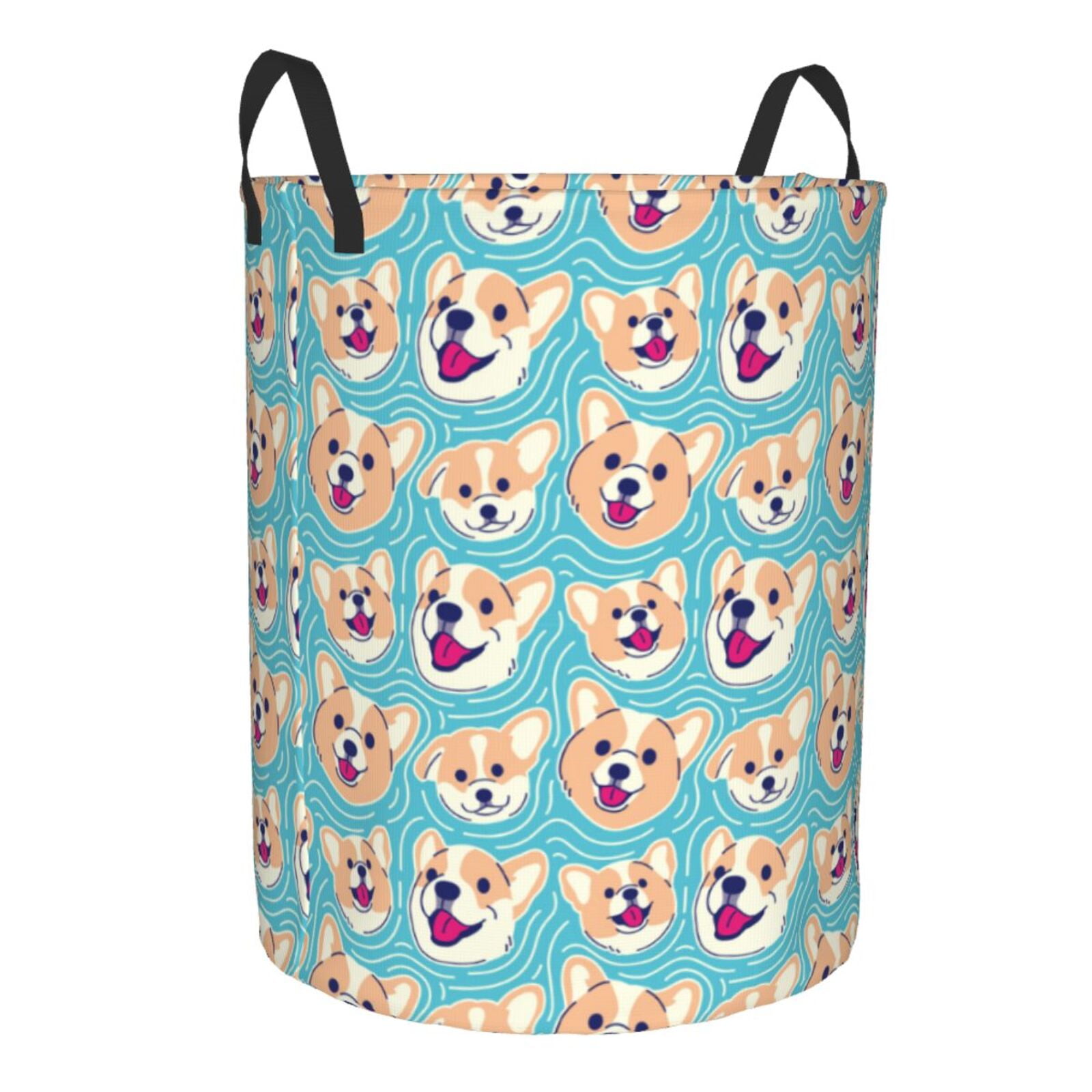 Cauagu Cute Corgi Head for Laundry Basket,Collapsible Organizer Basket ...
