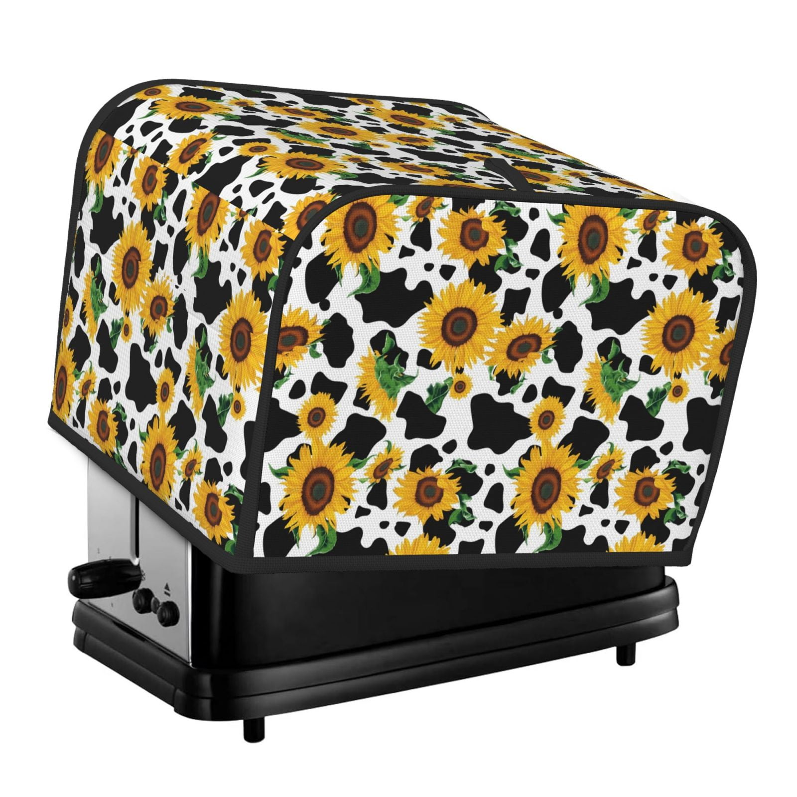 Cauagu Cute Cow Print Sunflower D for 4 Slice Toaster Cover (11.4''×7.9 ...
