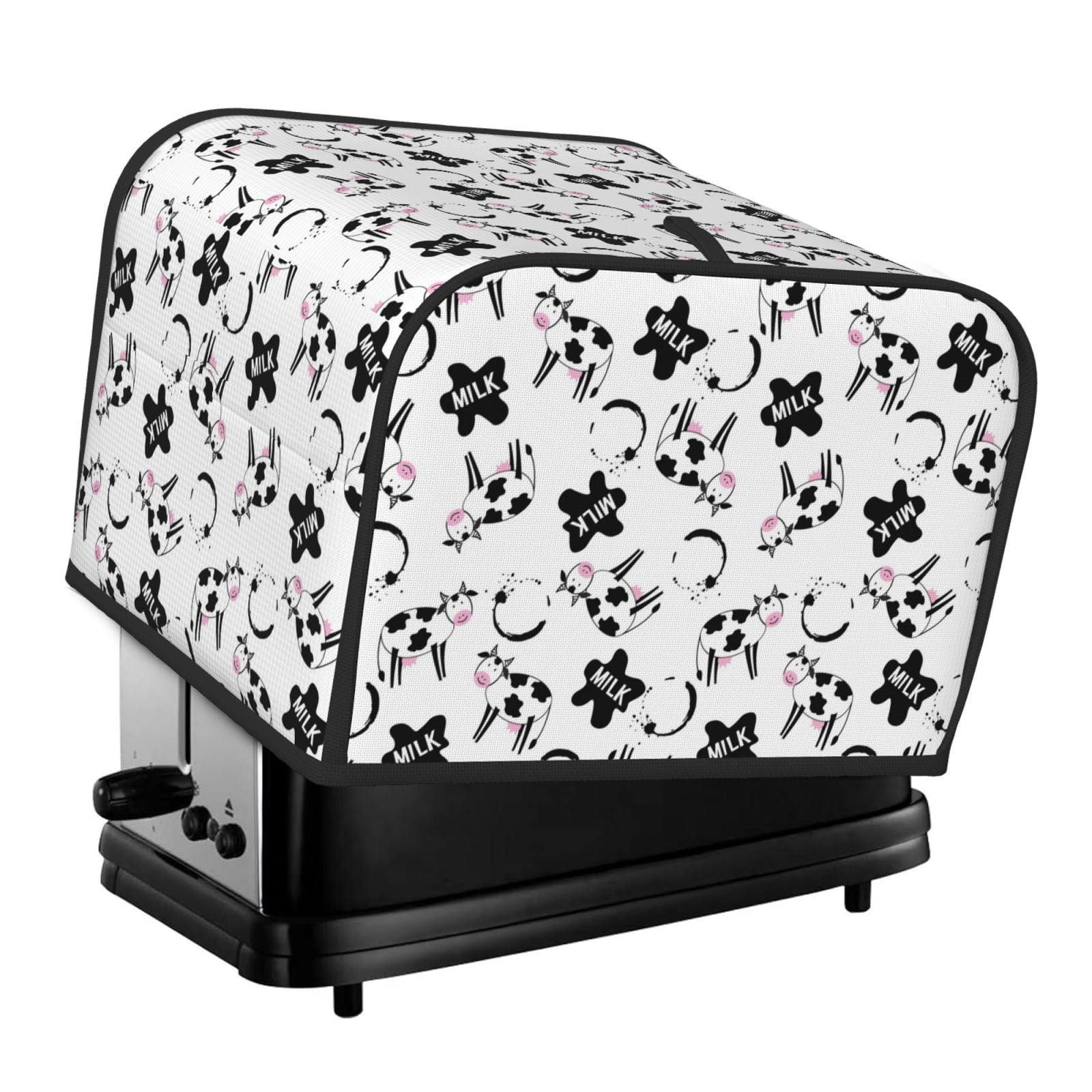 Cauagu Cute Cow and Milk Stains for 4 Slice Toaster Cover (11.4''×7.9 ...